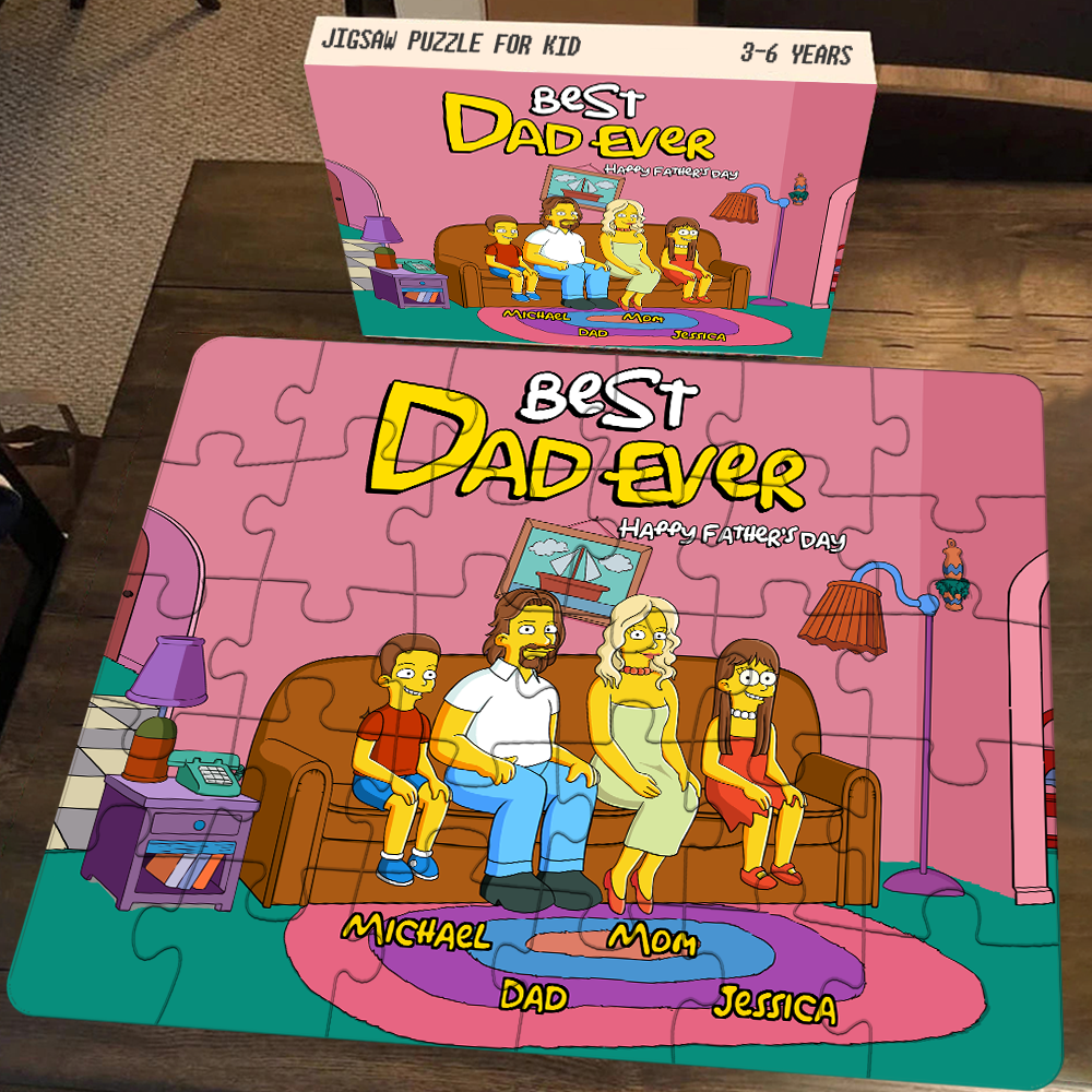 Personalized Jigsaw Puzzles - The Simpsons - Best Gift for Father's Day ...
