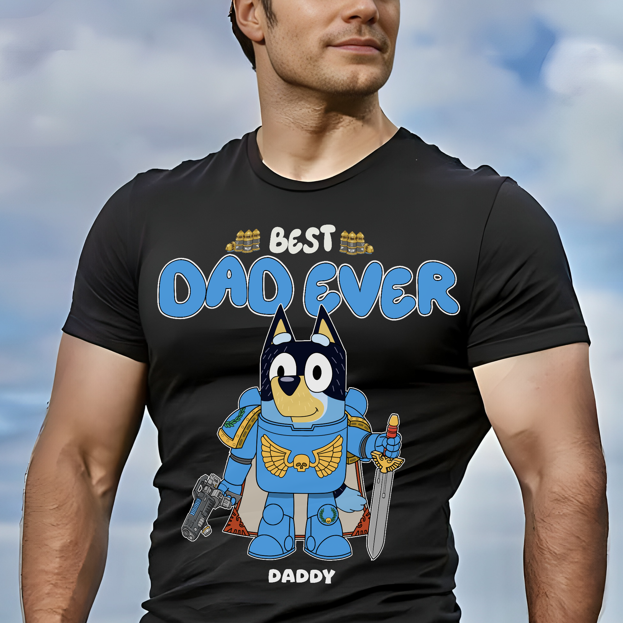 Personalized Tshirt - Warhammer 40k X Bluey - Best Dad Ever - Happy ...
