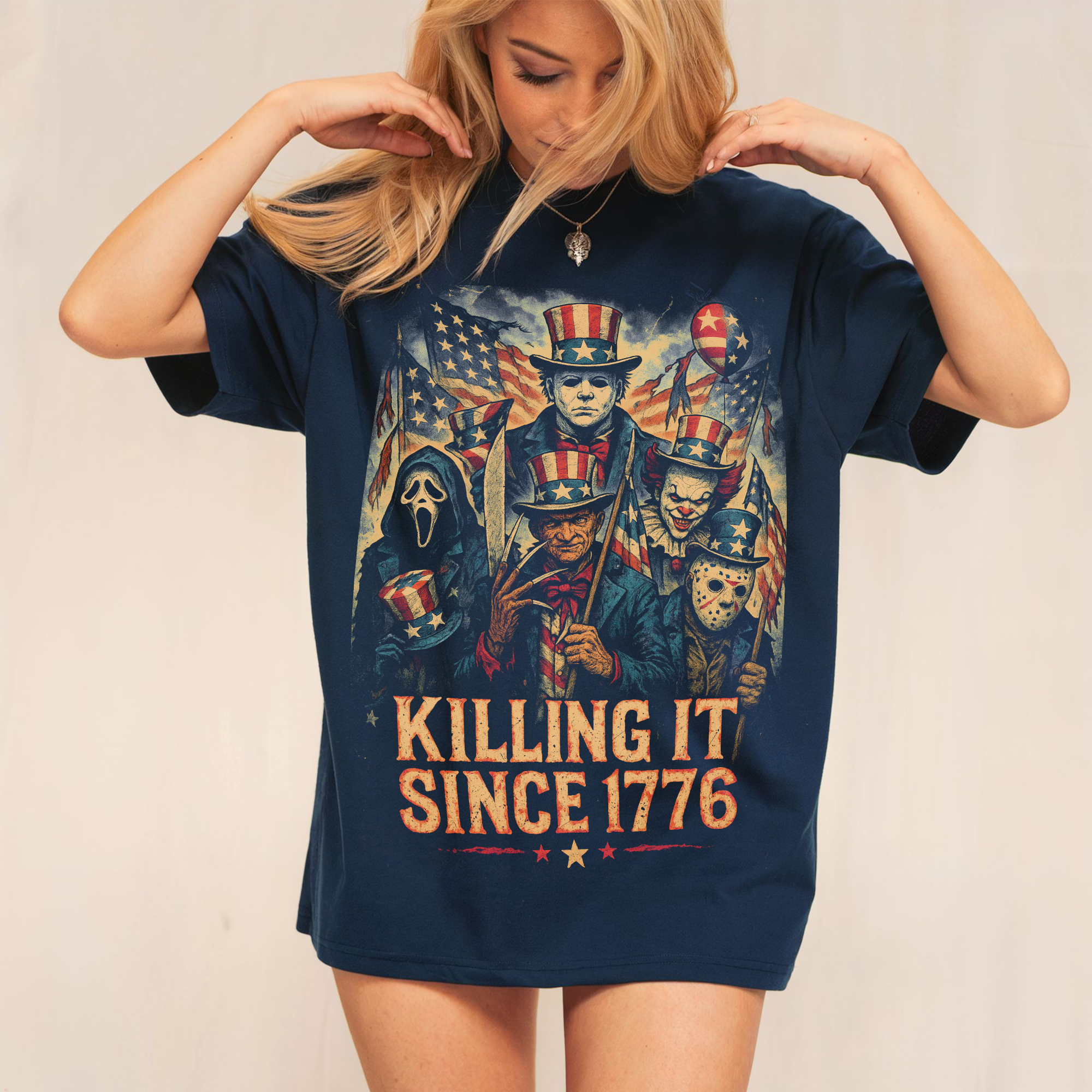 Horror Funny Shirt - America Killing It Since 1776 - Horror Friends ...