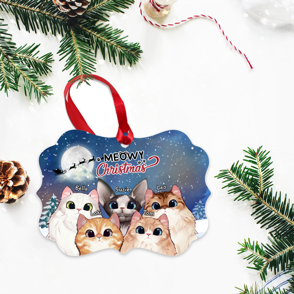Peaking Cat - Meowy Christmas - Meow - Personalized Ornament ...