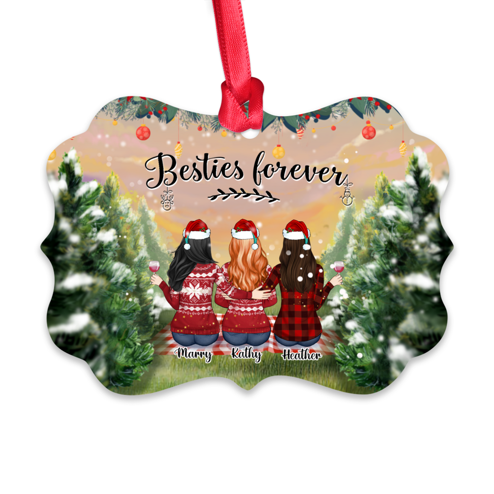Christmas Tree Farm - Besties forever - Personalized Ornament