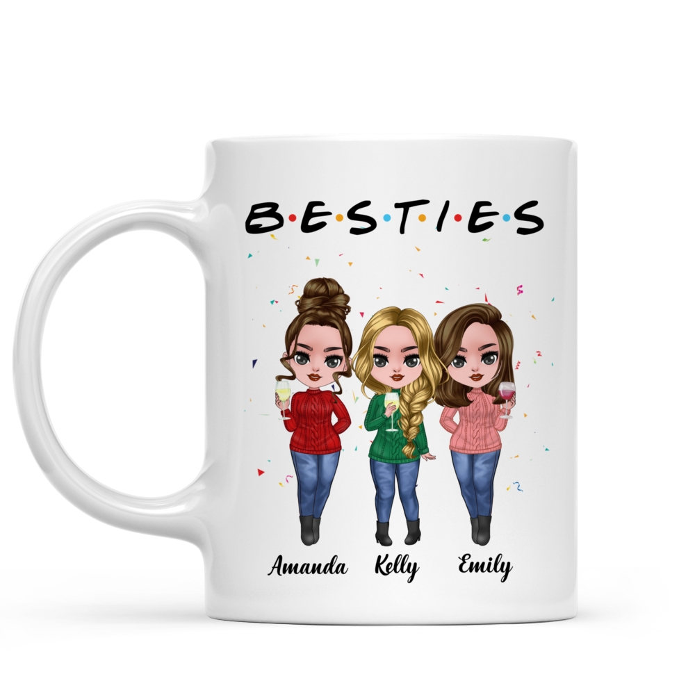 Up To 5 Dolls - BESTIES (D1) - Personalized Mug