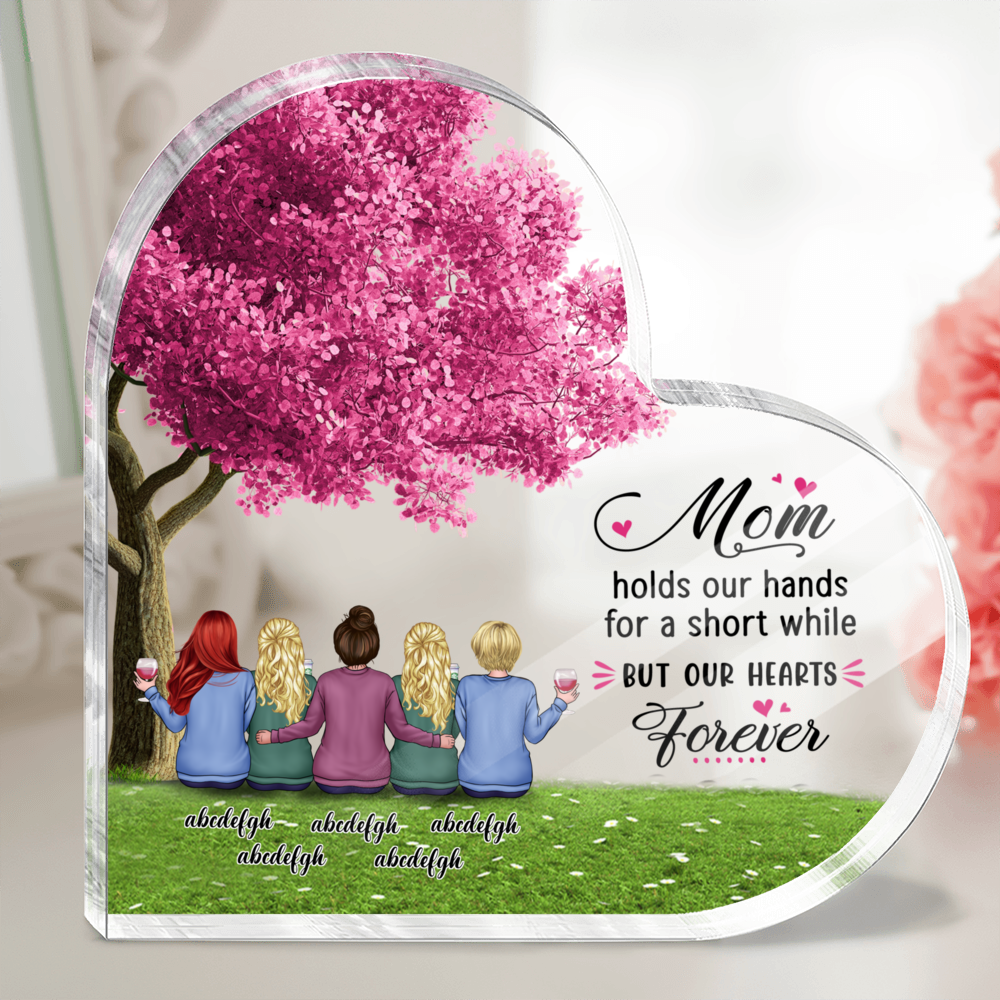 Transparent Plaque - Mother and daughter - Mom holds our hands for a ...