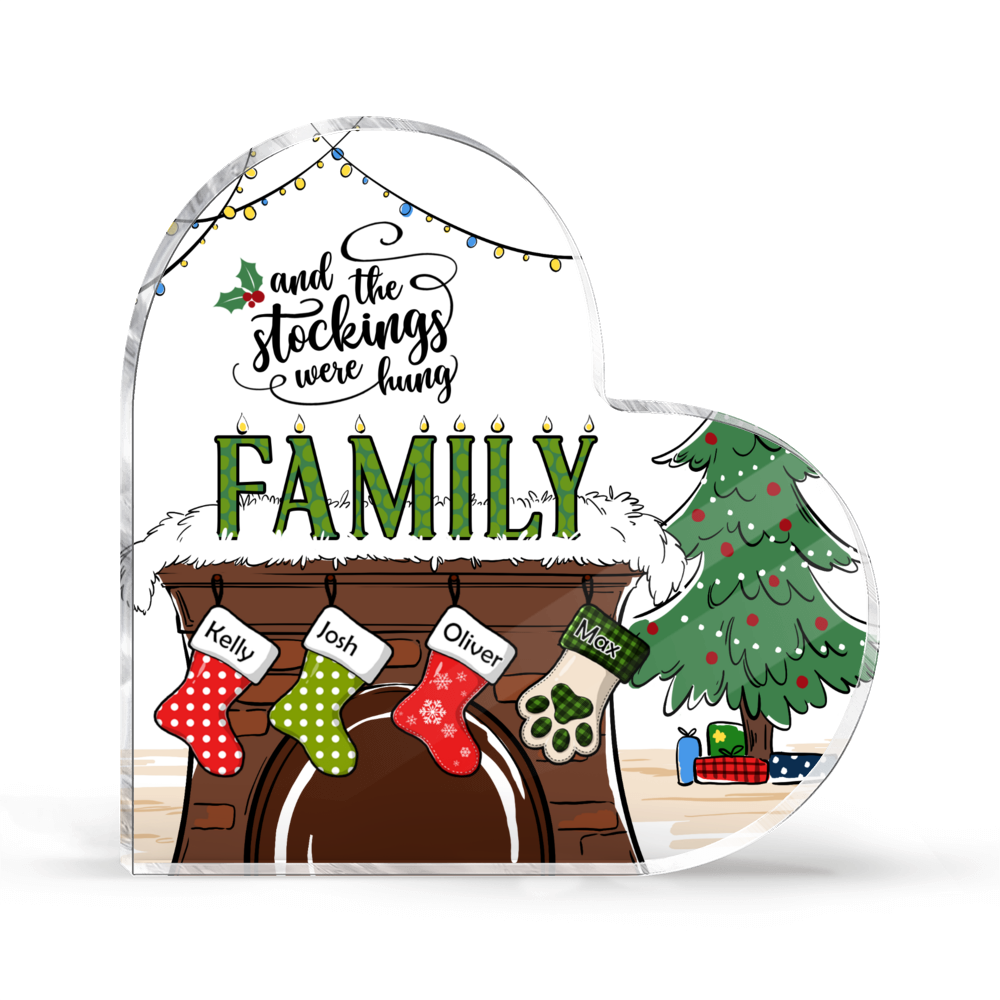 Transparent Plaque - Family - And the stockings were hung ...