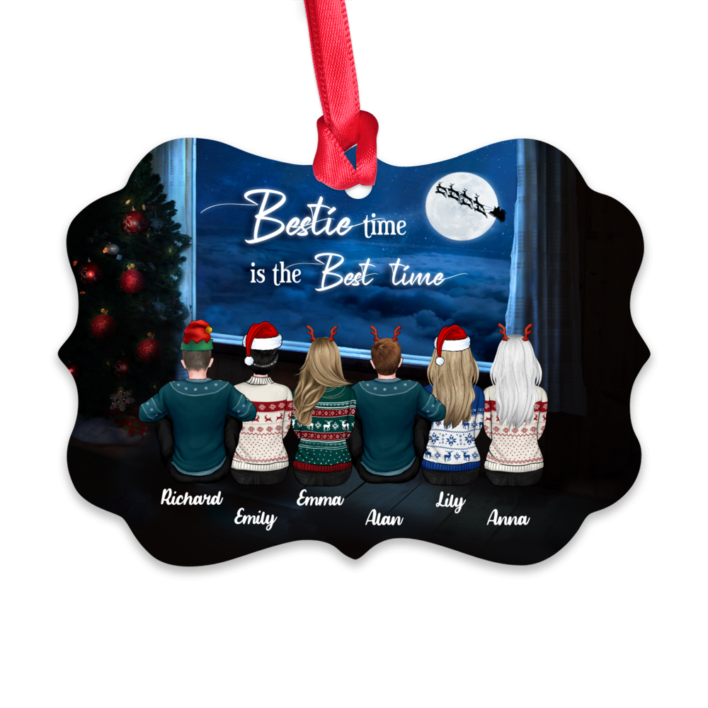 Besties Ornament - Bestie time is the best time (Alluminium Medallion ...