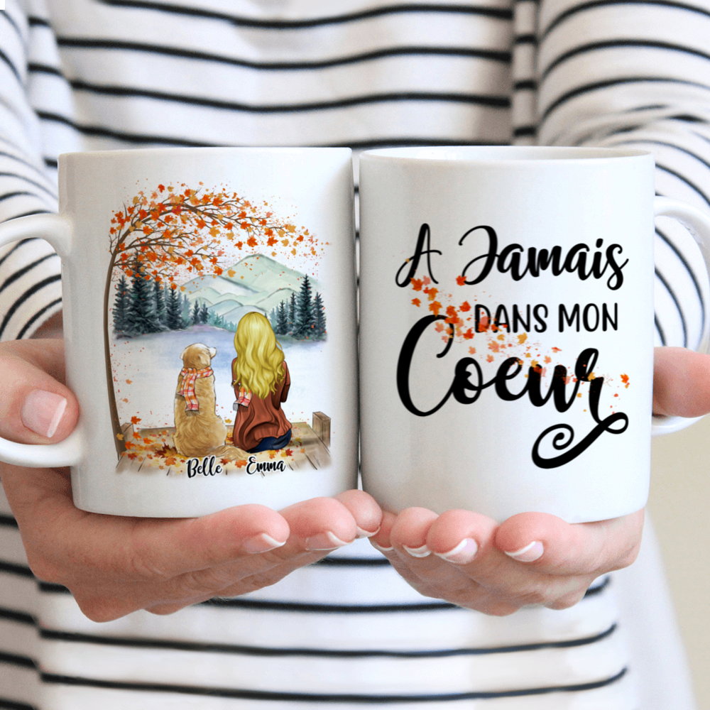 Mug Personnalisé - A Jamais Dans Mon Cœur - French - Personalized Mug