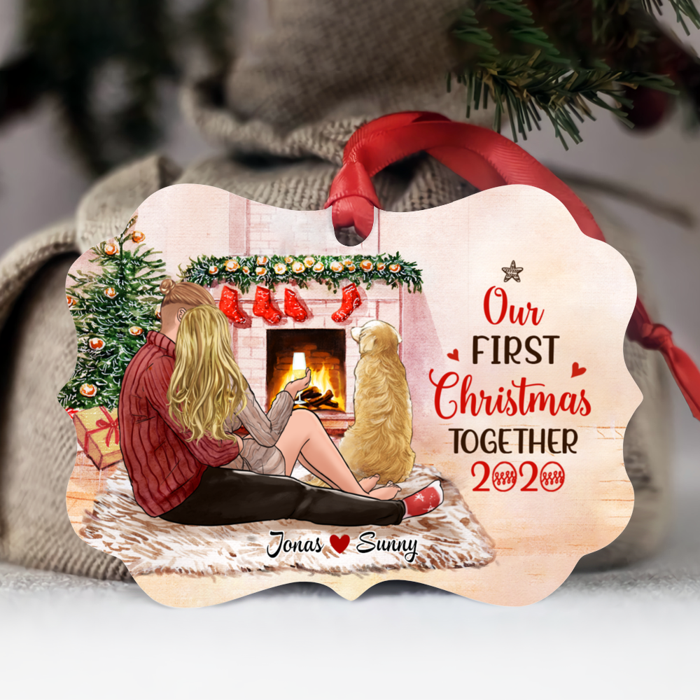 Personalized Xmas Couple Ornament - Our first Christmas Together 2020