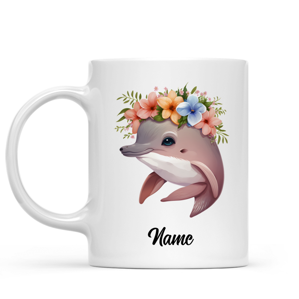 Dolphin Mug - Cute Dolphin – Dolphin Mug - Custom Mug - Cute Dolphin ...