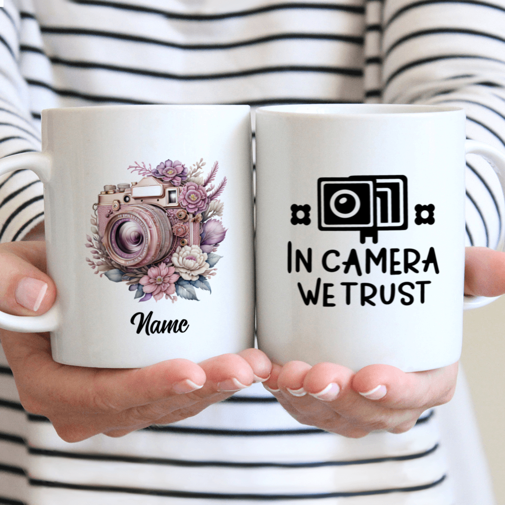 Camera Mug - Floral Camera – Camera Mug - Custom Mug - Gifts For Bestie ...