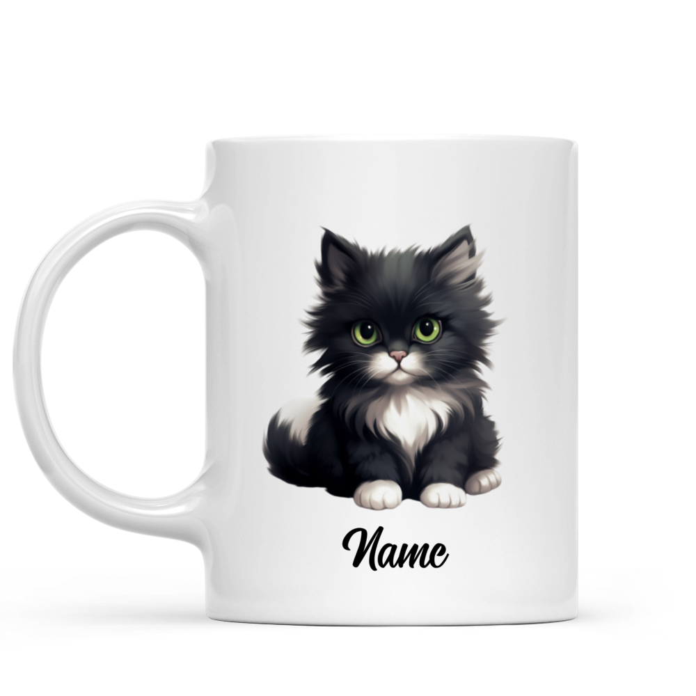 Black Cat Mug - Black Cat - Animal Mug - Custom Mug - Gifts For Bestie ...