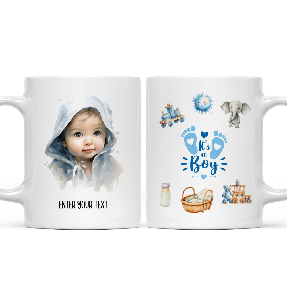 Baby Mug - It's a Boy - Baby Boy Mug - Custom Mug - Happy Baby Mug ...
