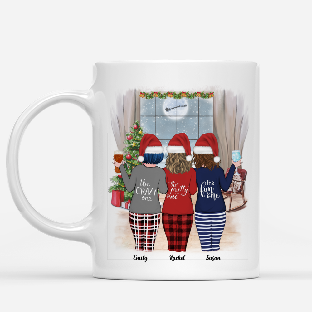 Xmas Pyjama - Up to 4 Ladies - Besties Forever (2) - Personalized Mug