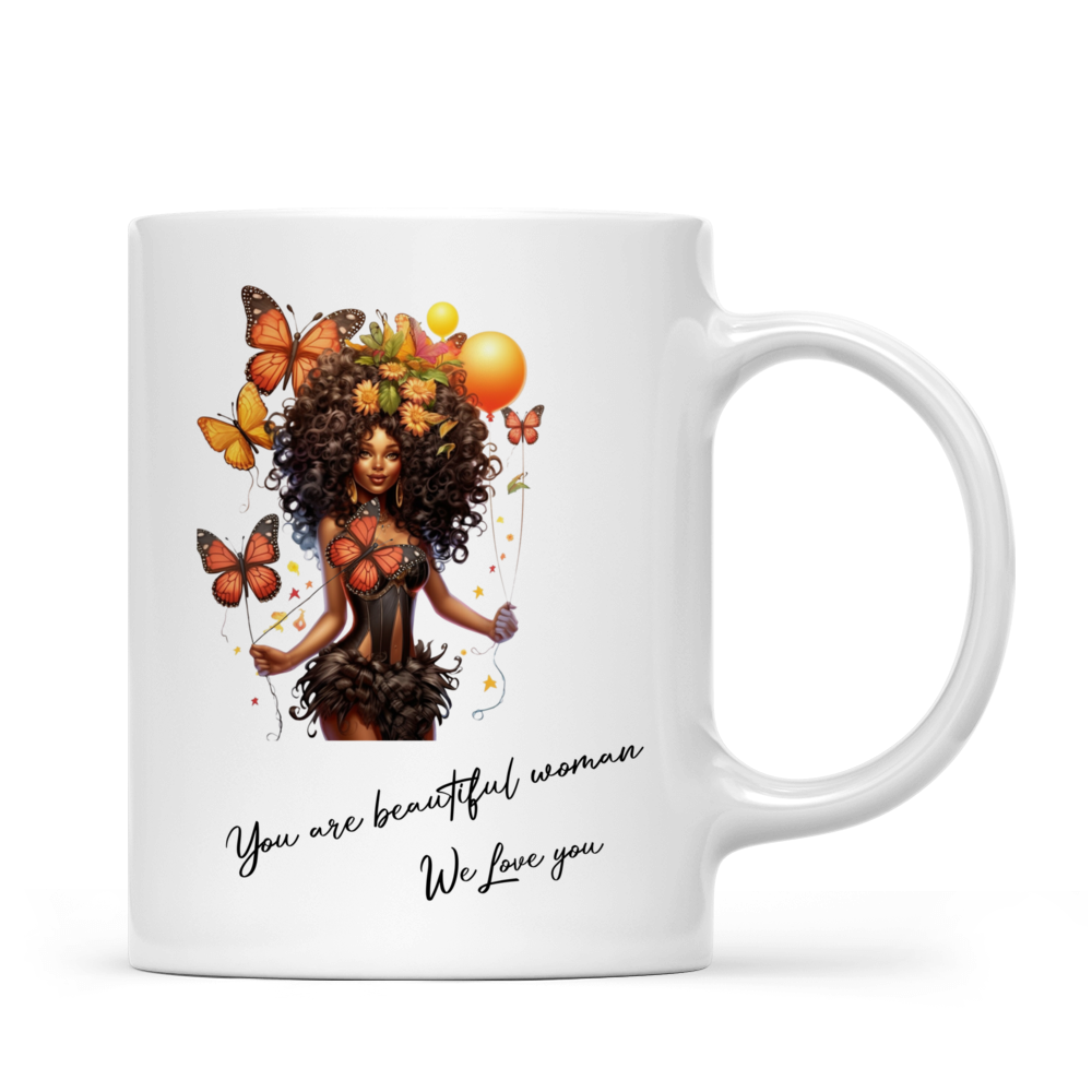 Black Woman Mug - Custom Mug - Girls Mug - Gifts For Bestie, Friend ...