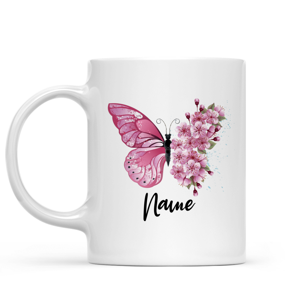 Pink Butterfly - Personalized Butterfly Mug, Pink Butterfly Mug, Mug ...