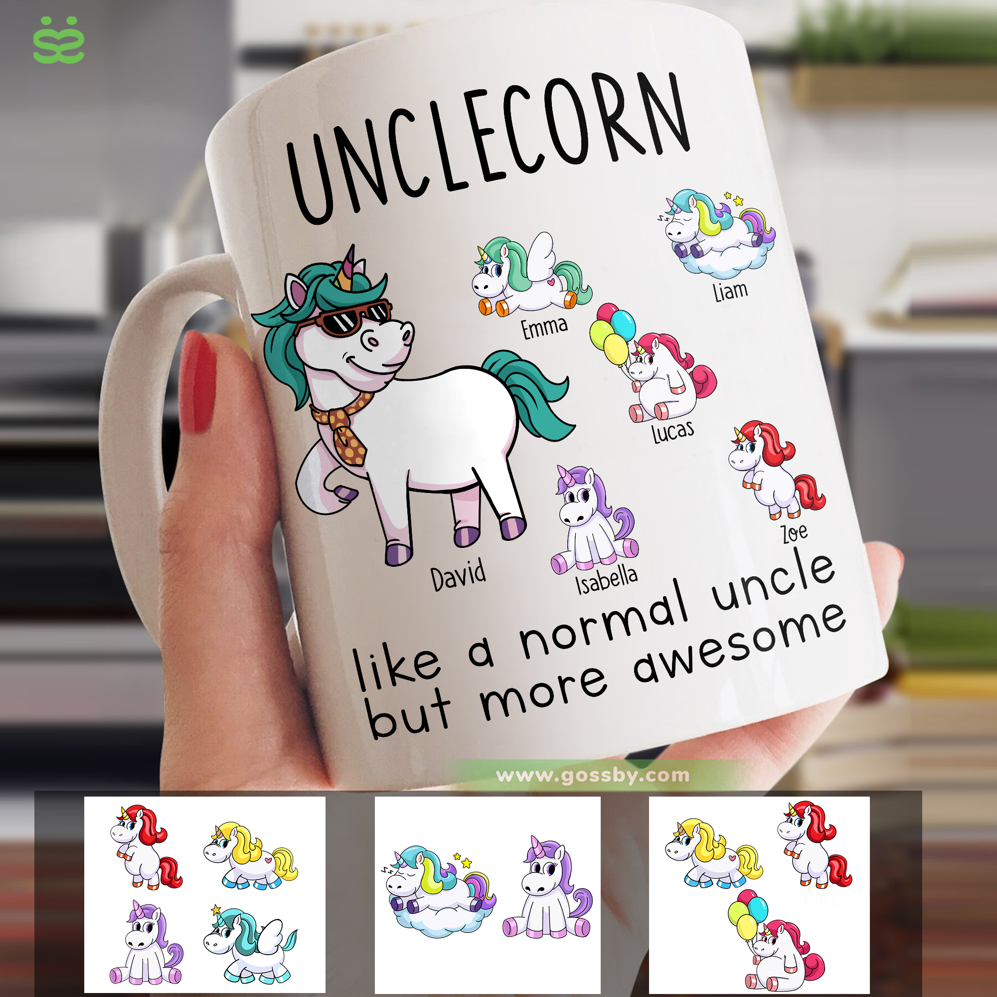 Family - Unclecorn Like A Normal Uncle But More Awesome - Personalized Mug