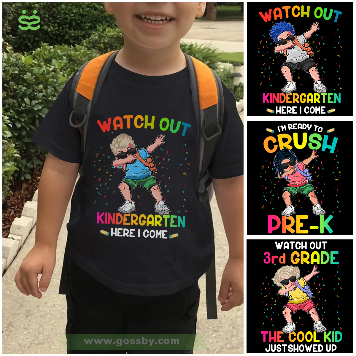 Dabbing Kid (Black) - Watch Out (Grade) Here I Come - Personalized Shirt