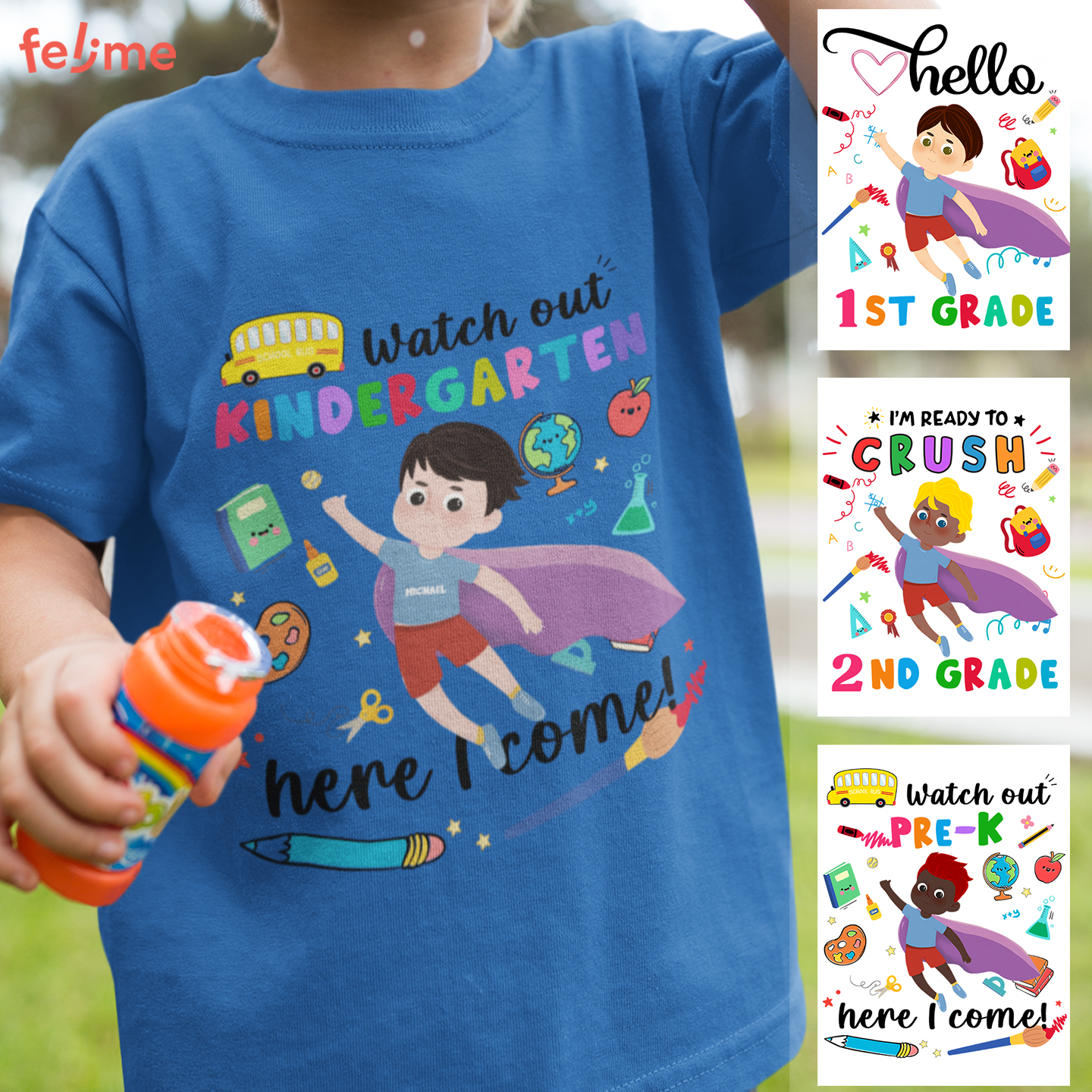 Back To School - Hello Kindergarten (BB4) - Personalized Shirt