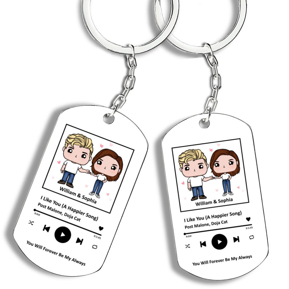 Couple Keychain - Couple Figure - Song Keychain - Valentine's Day Gifts ...