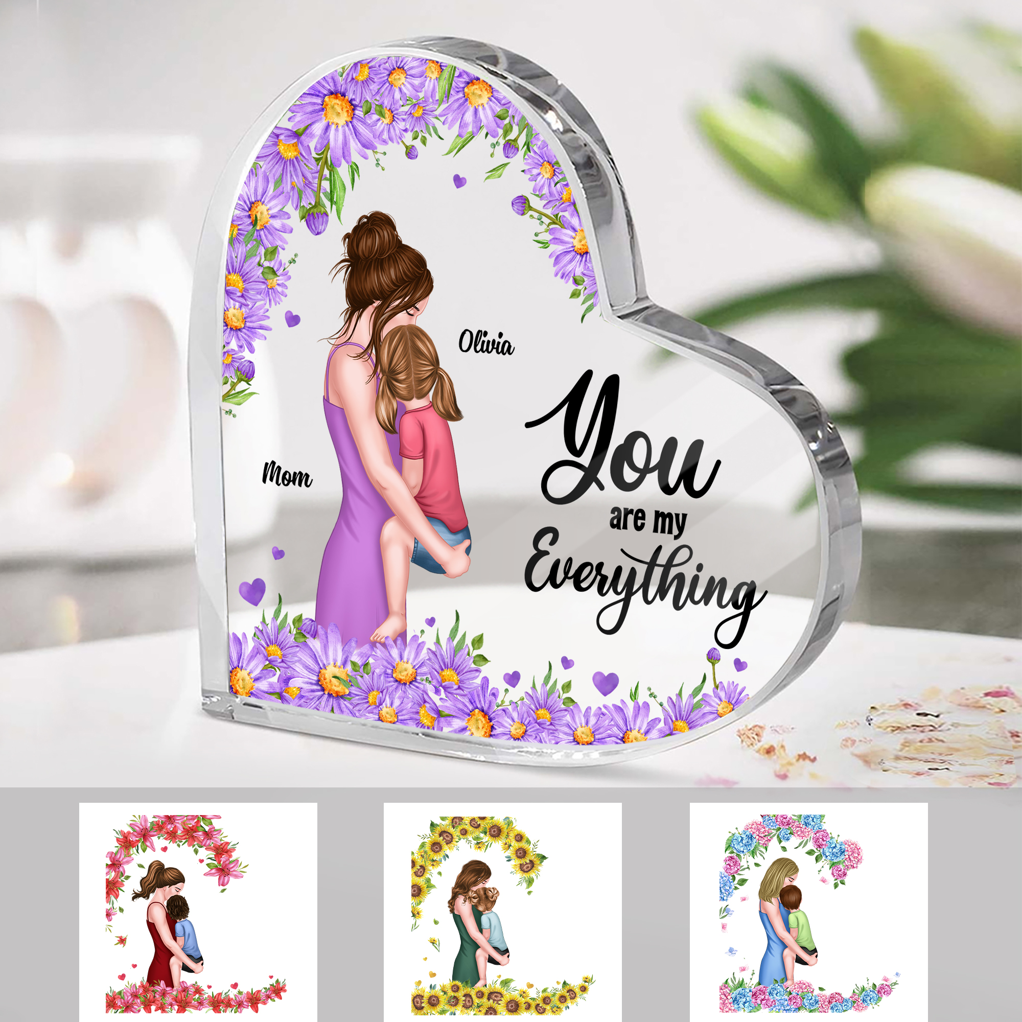 Heart Transparent Plaque - You are my everything (26639) - Personalized ...