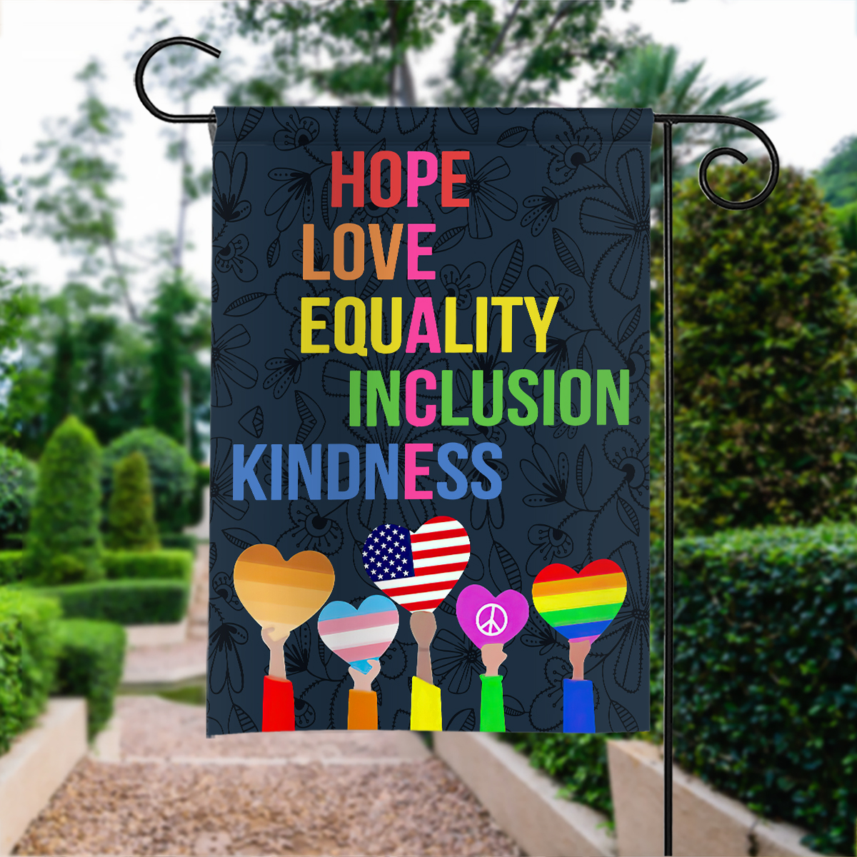 Peace Flag - In This House We Support Equality Flag LGBT Pride Flag ...