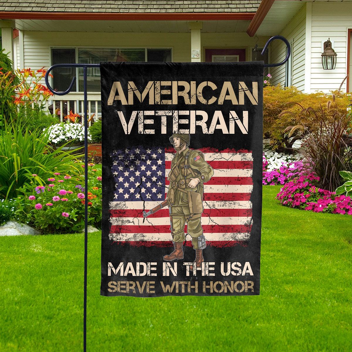 Veteran Memorial Day - US Army Veteran Flag God Bless America Flag ...