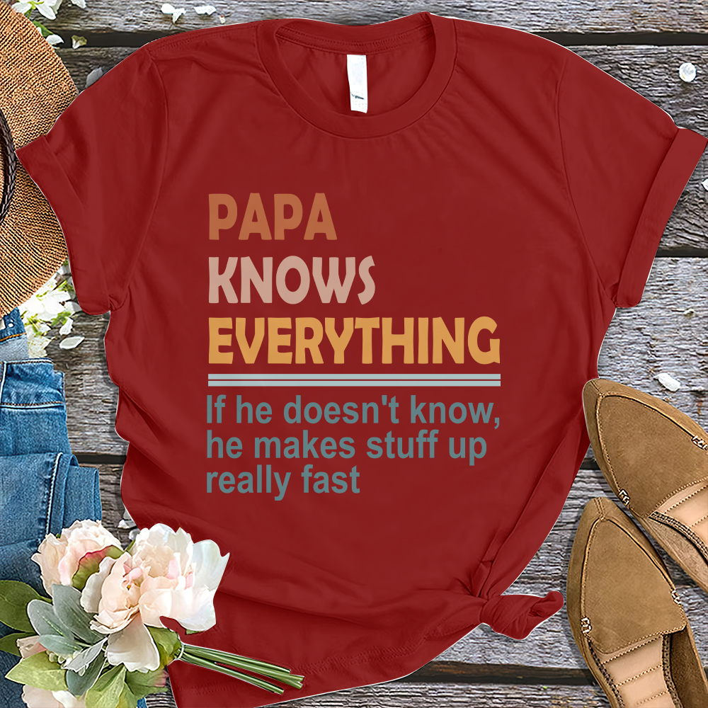 Father's day - Funny Papa Knows Everything Shirt 29570