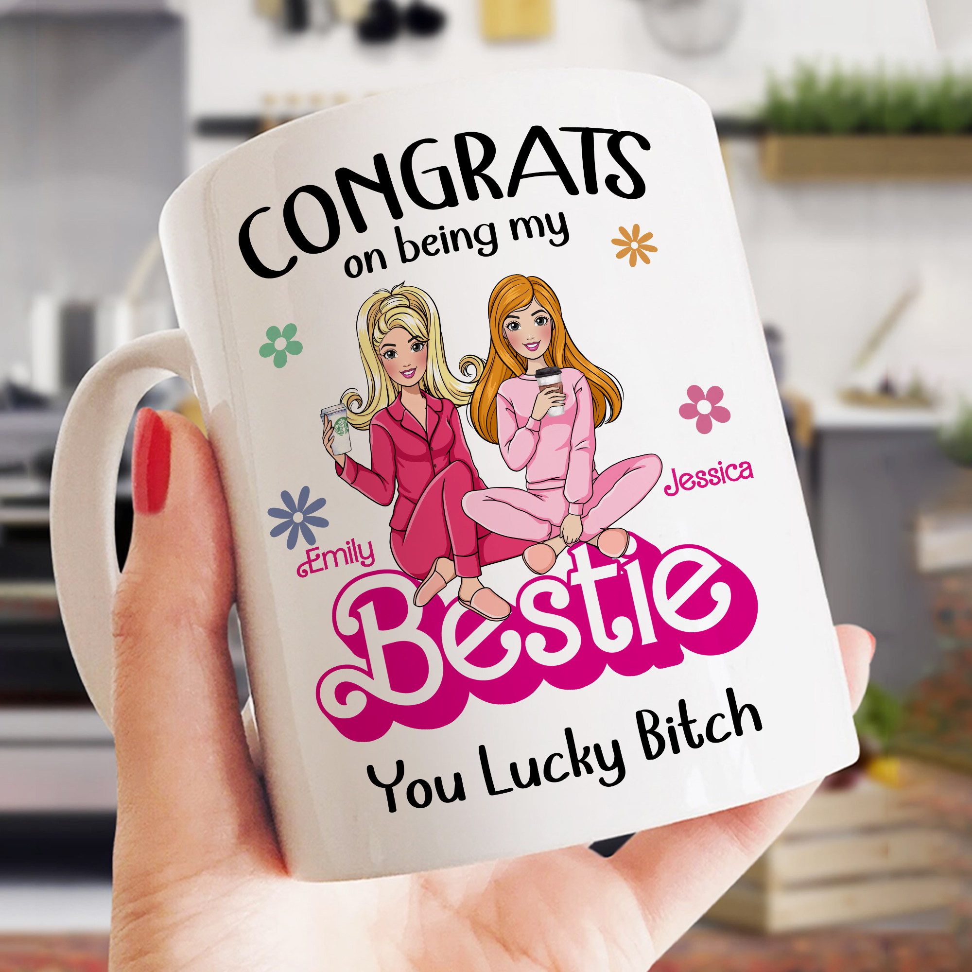 Friends Mug - Congrats on being my Bestie (35598) - Personalized Mug