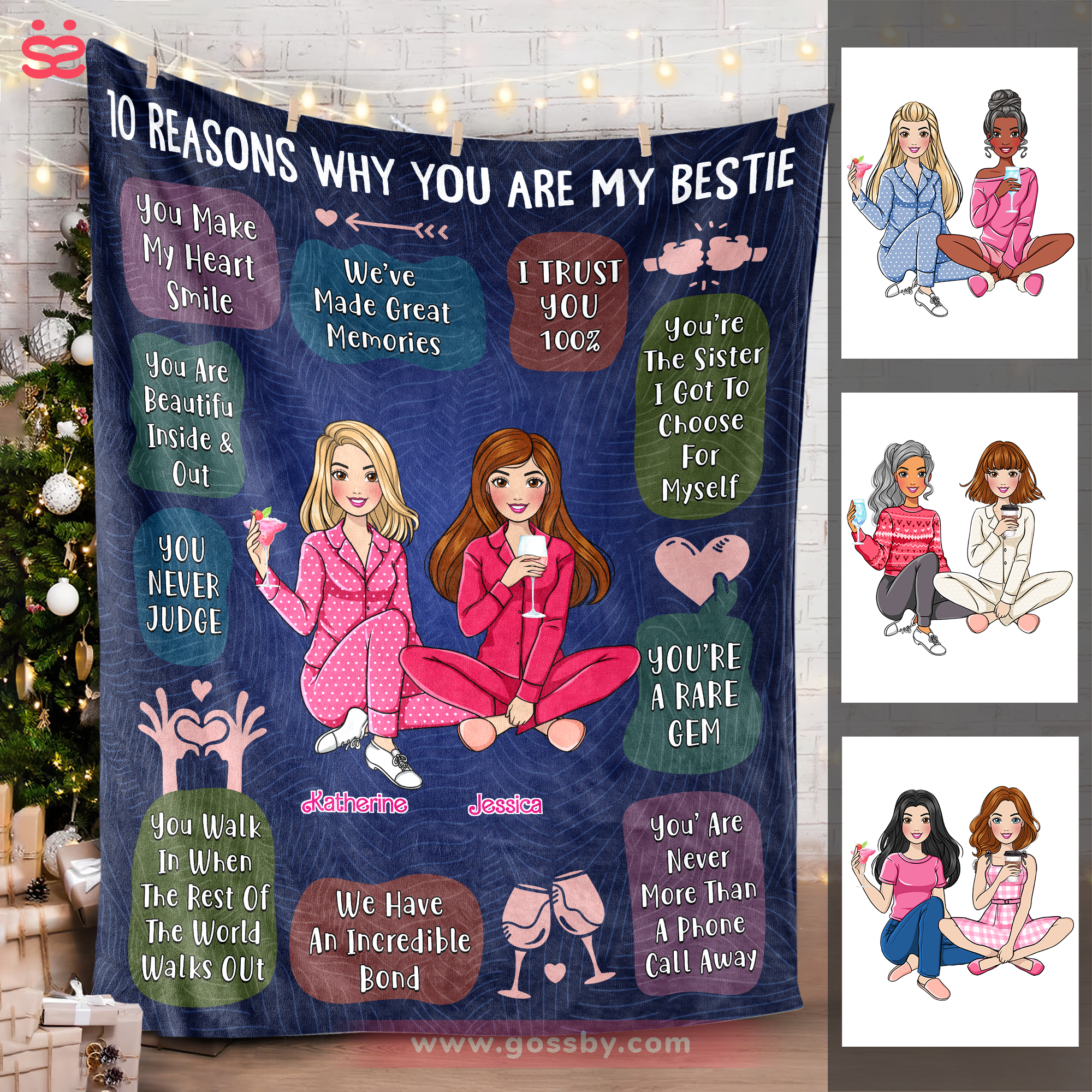 Besties Blanket - 10 reasons why you are my Bestie (c) - Personalized ...