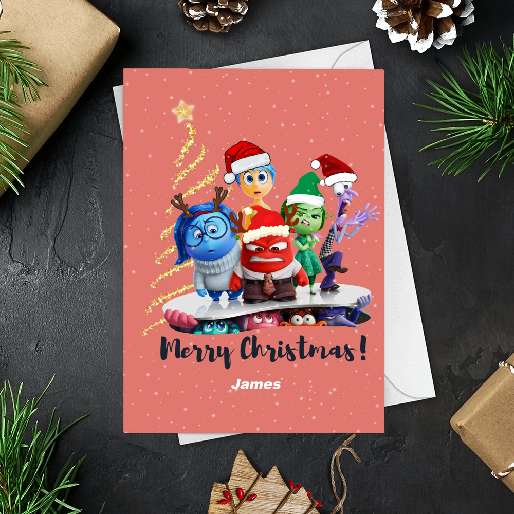 Christmas card inside store
