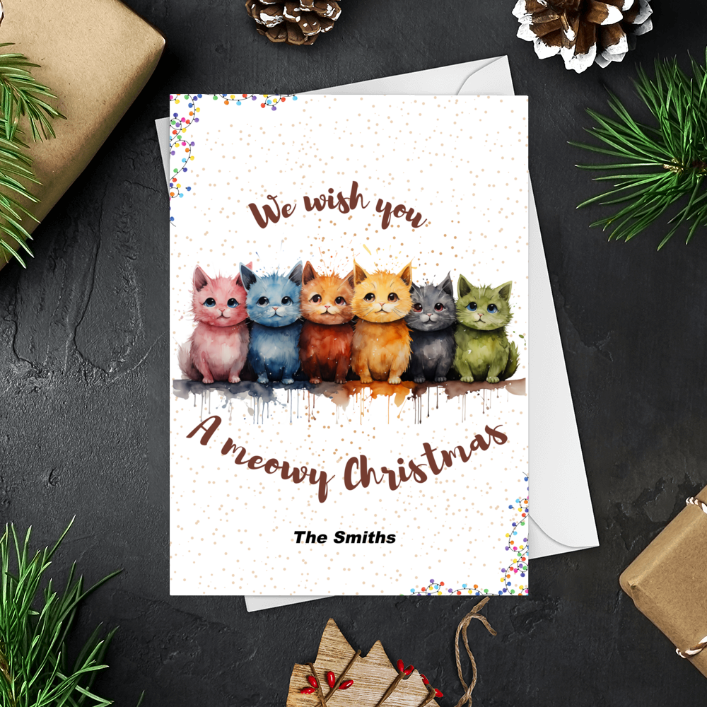 Trending Christmas Card - Christmas Card - We wish you a meowy ...