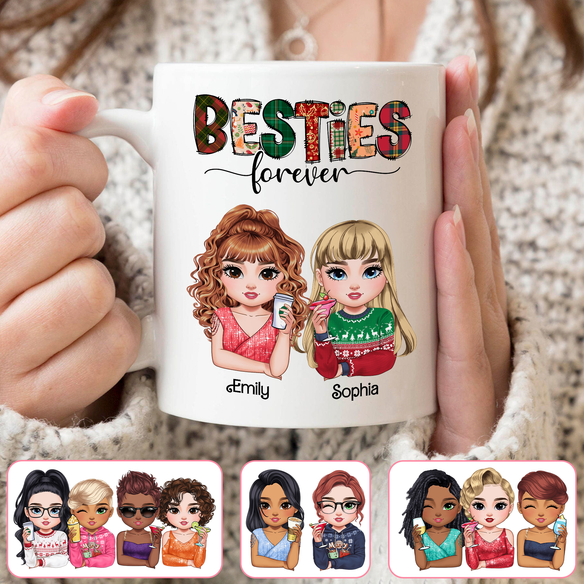Sisters/Besties Mug - Besties Forever (41490) - Personalized Mug