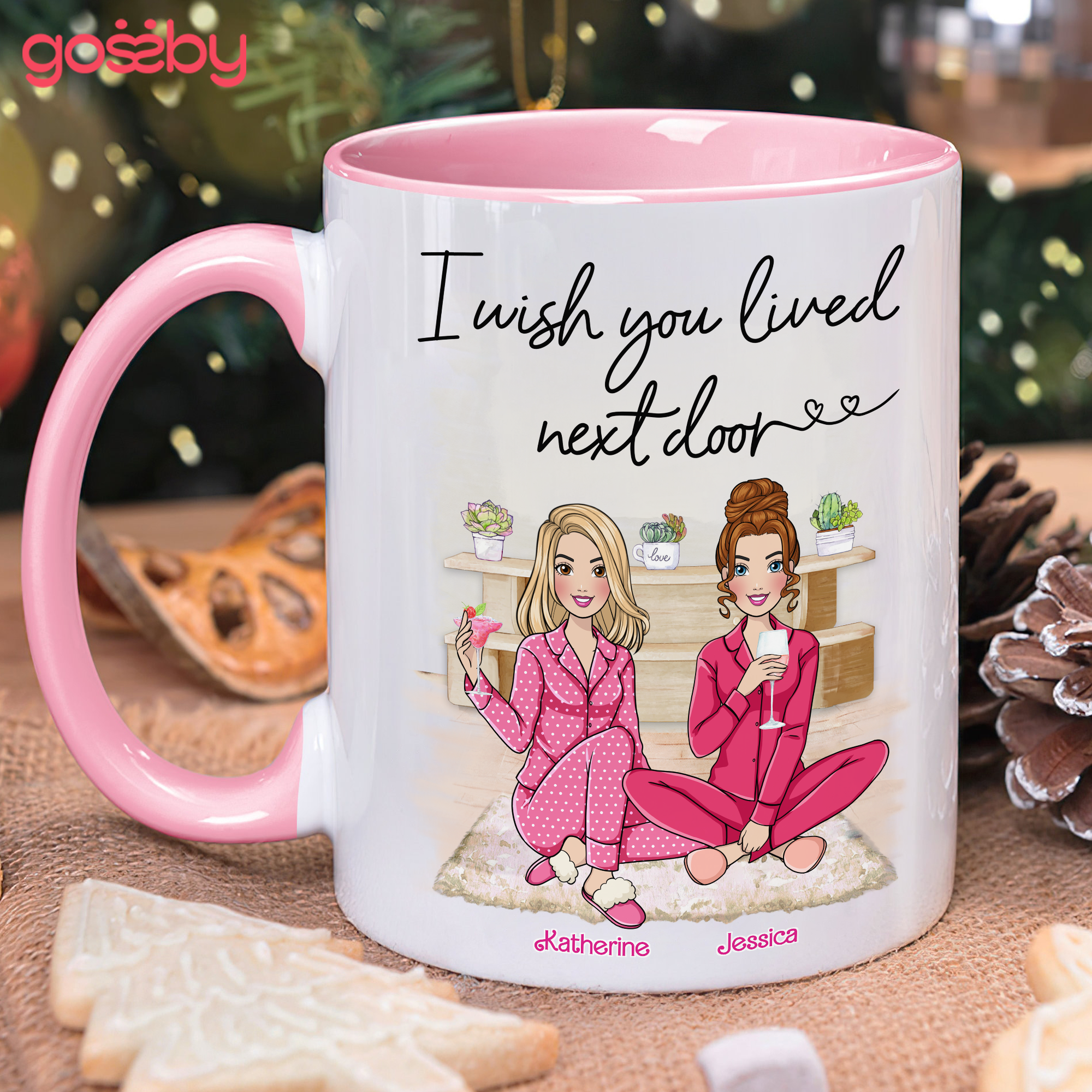 Besties Mug - I wish you lived next door - Gift for friends, gift for ...