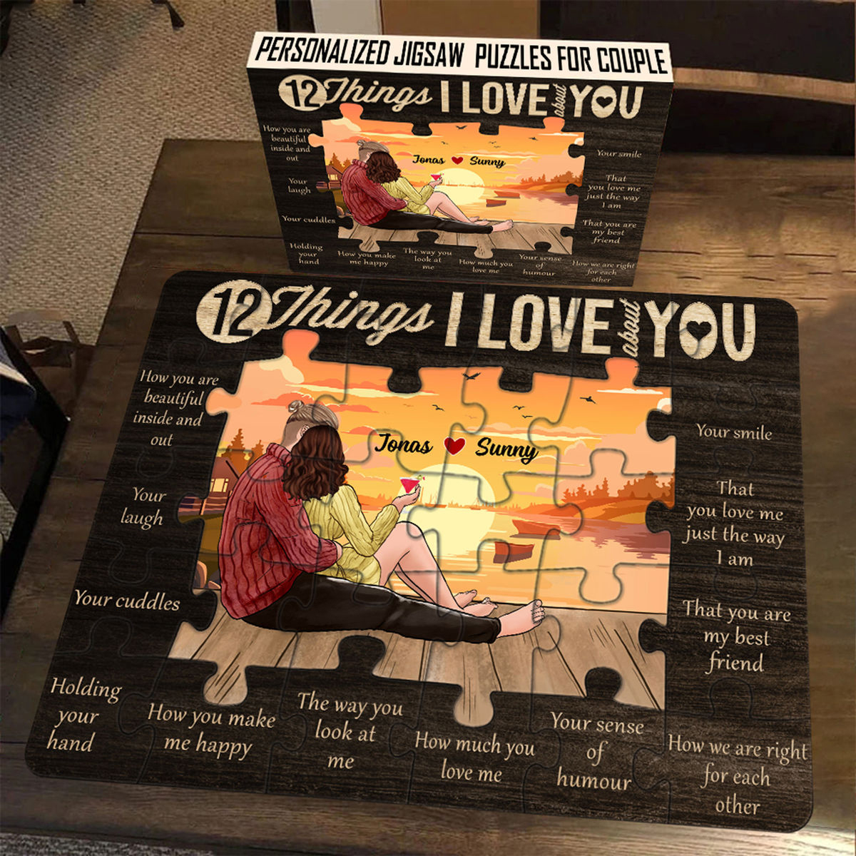 Personalized Jigsaw Puzzles - Couple Gifts - 12 Things I Love About You ...