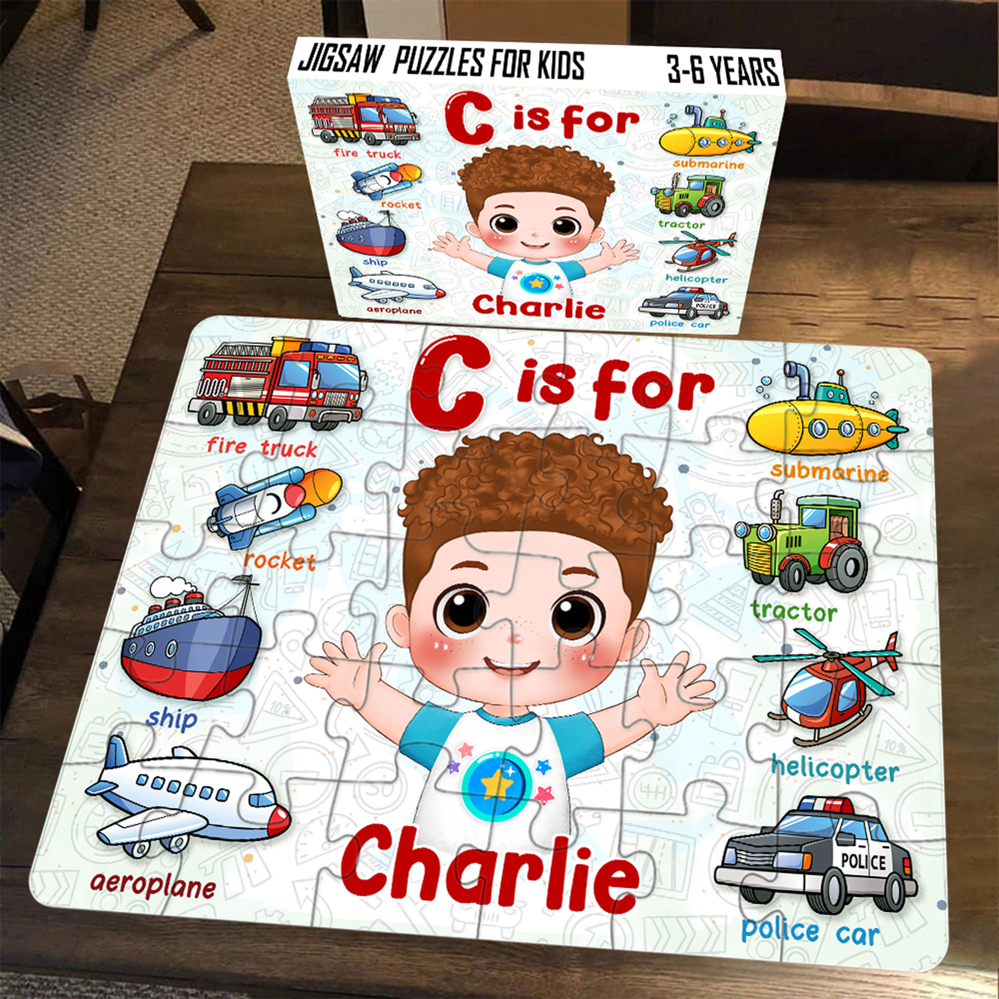 Jigsaw Puzzle Personalized - Kid Play and Learn Puzzle | Gift For Kids ...