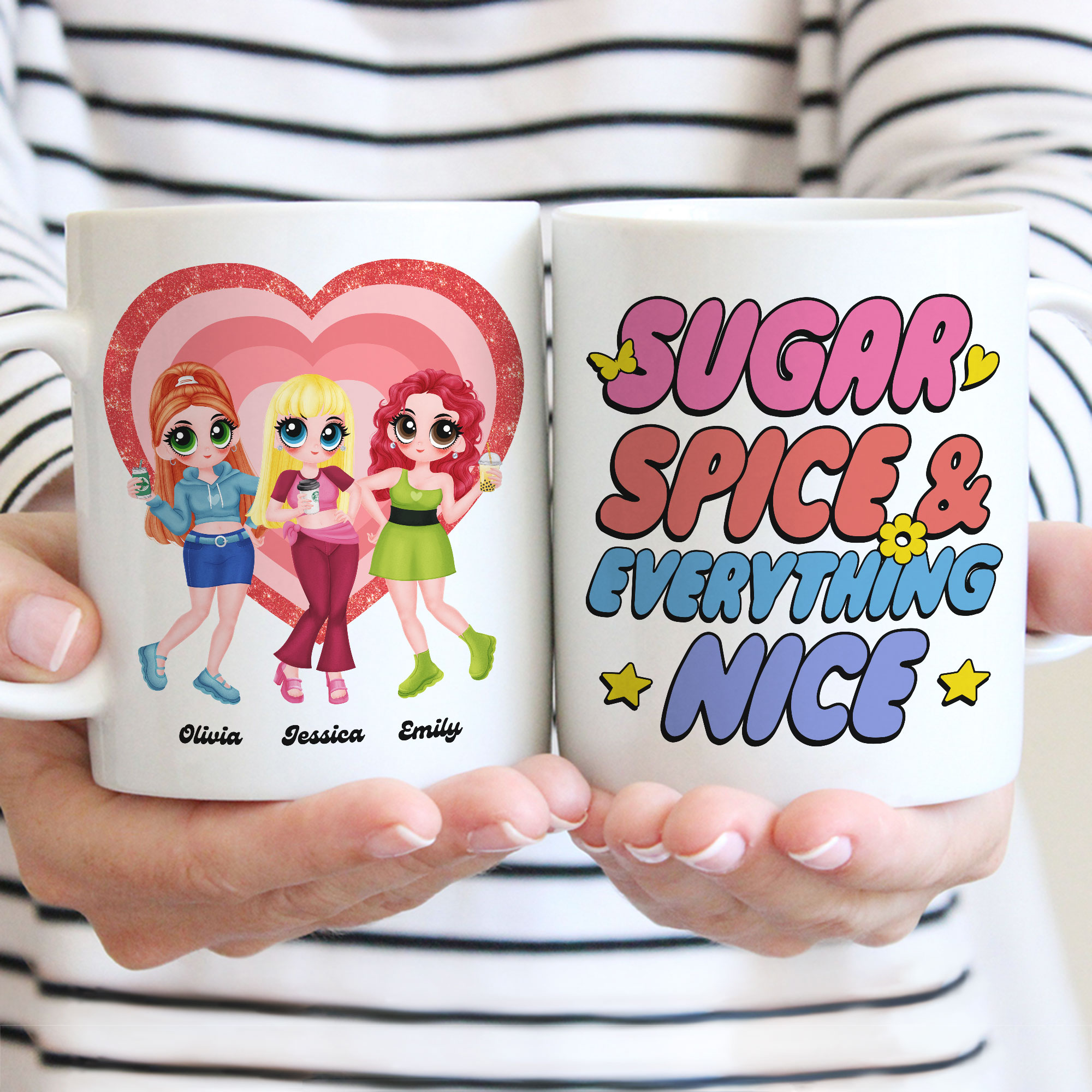 Sisters Besties Mug - Sugar Spice & Everything Nice - Gift for Sisters ...