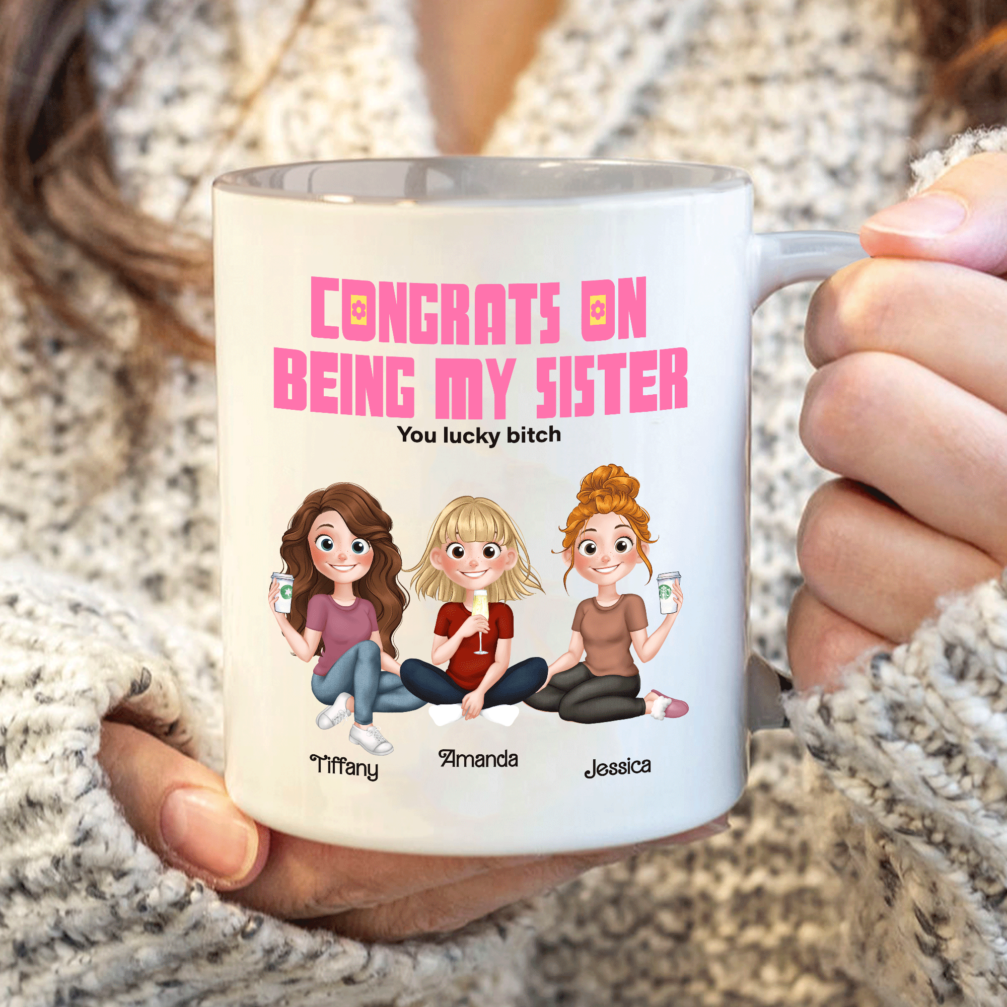 Sisters/Besties Mug - Congrats on being my Sister - Personalized Mug ...