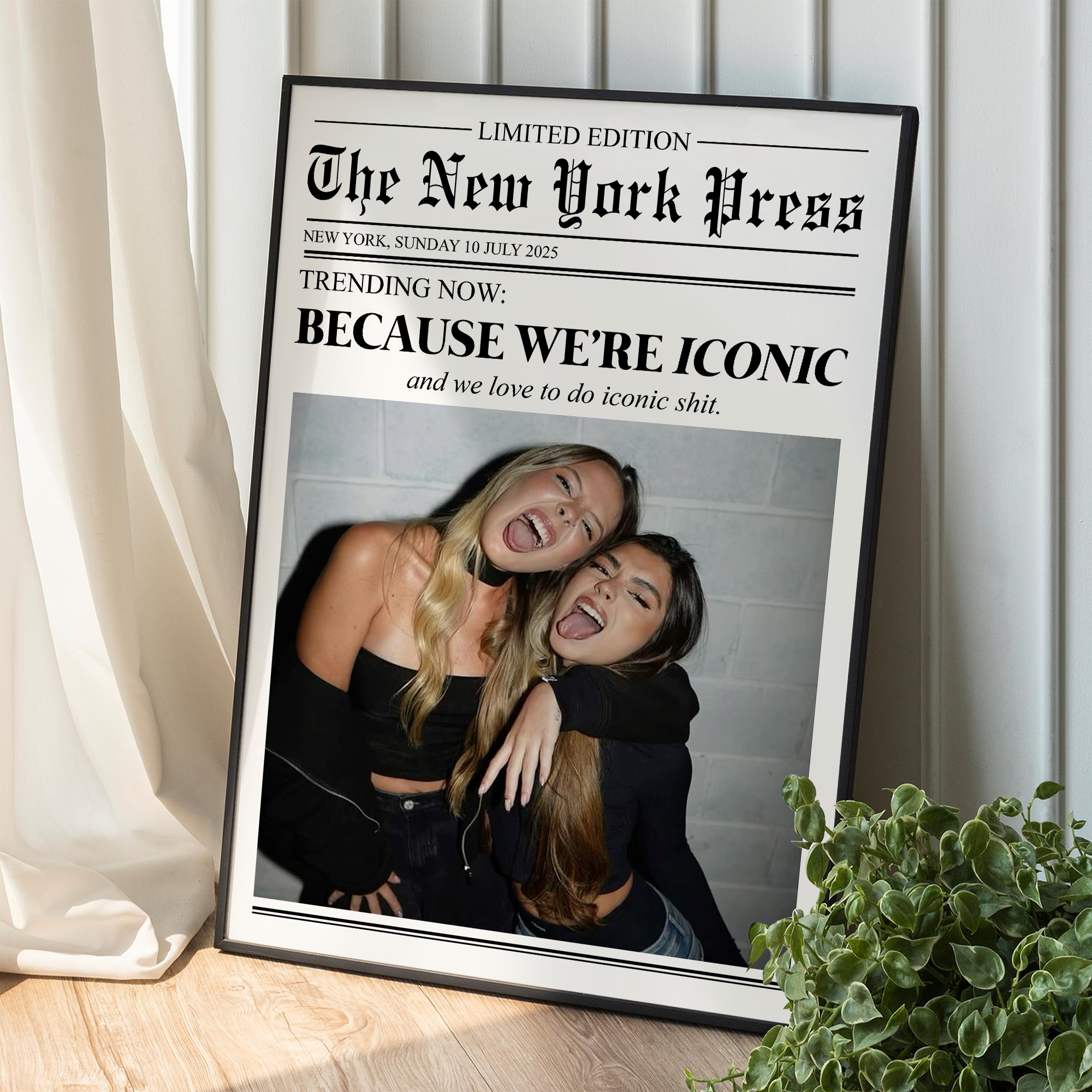 Poster - Custom Newspaper Print, Custom Friendship Wall Art, College ...