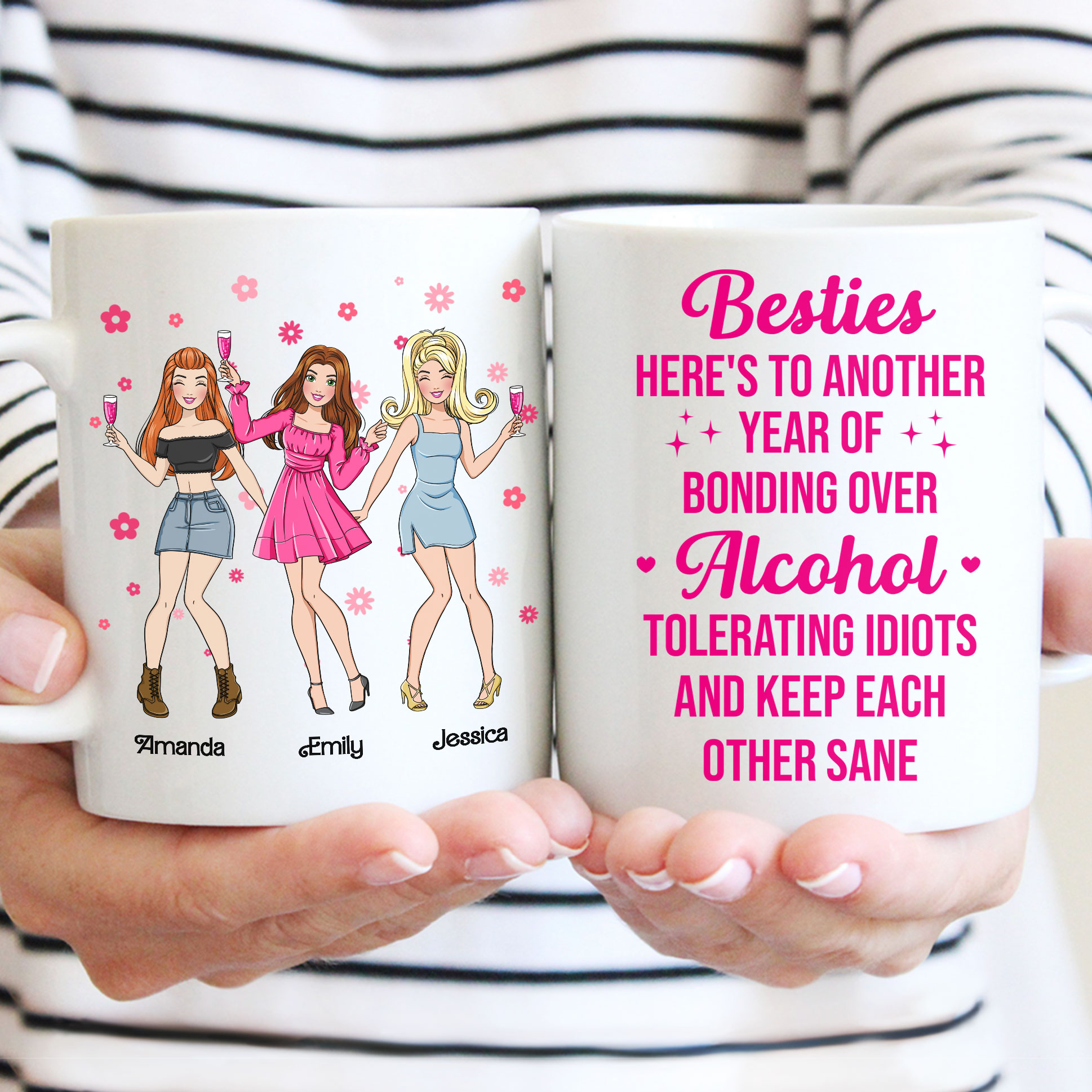 Personalized Mug For Besties - Here's To Another Year Of Bonding Over ...