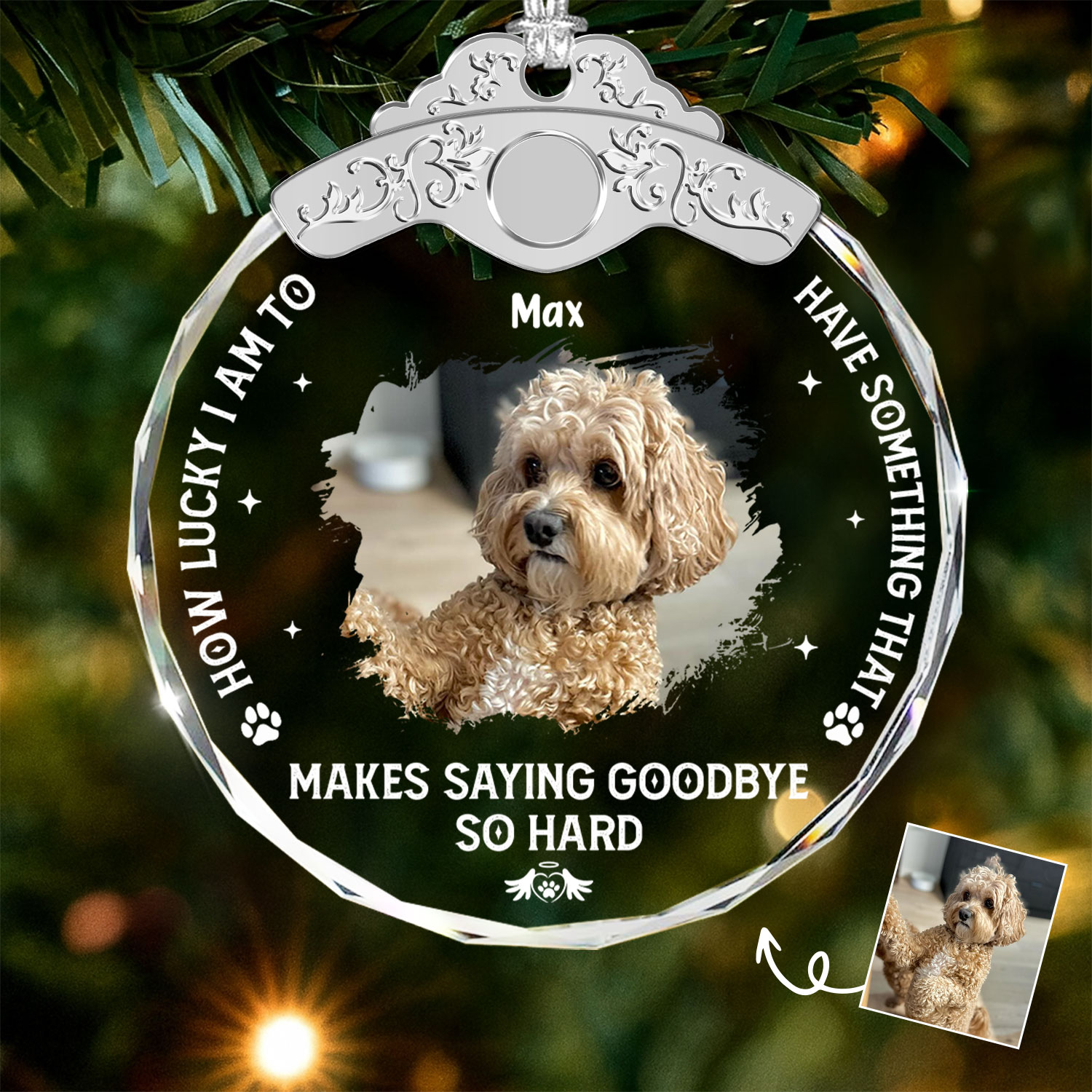 Pet Memorial Ornament - How lucky I am to have something that makes ...