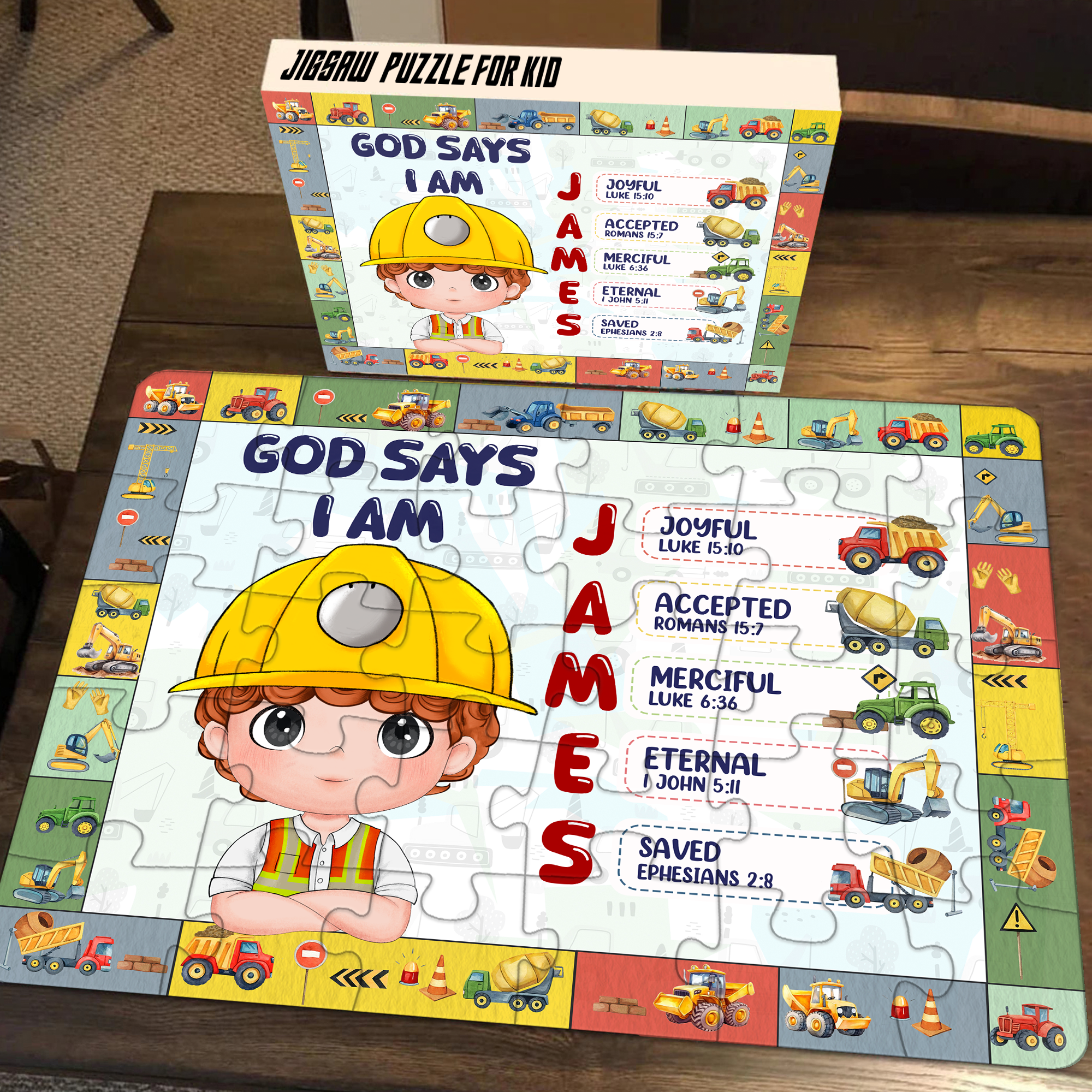 Christmas Gift 2025 - Dream Job - Engineer Puzzle - "God Says I Am ...