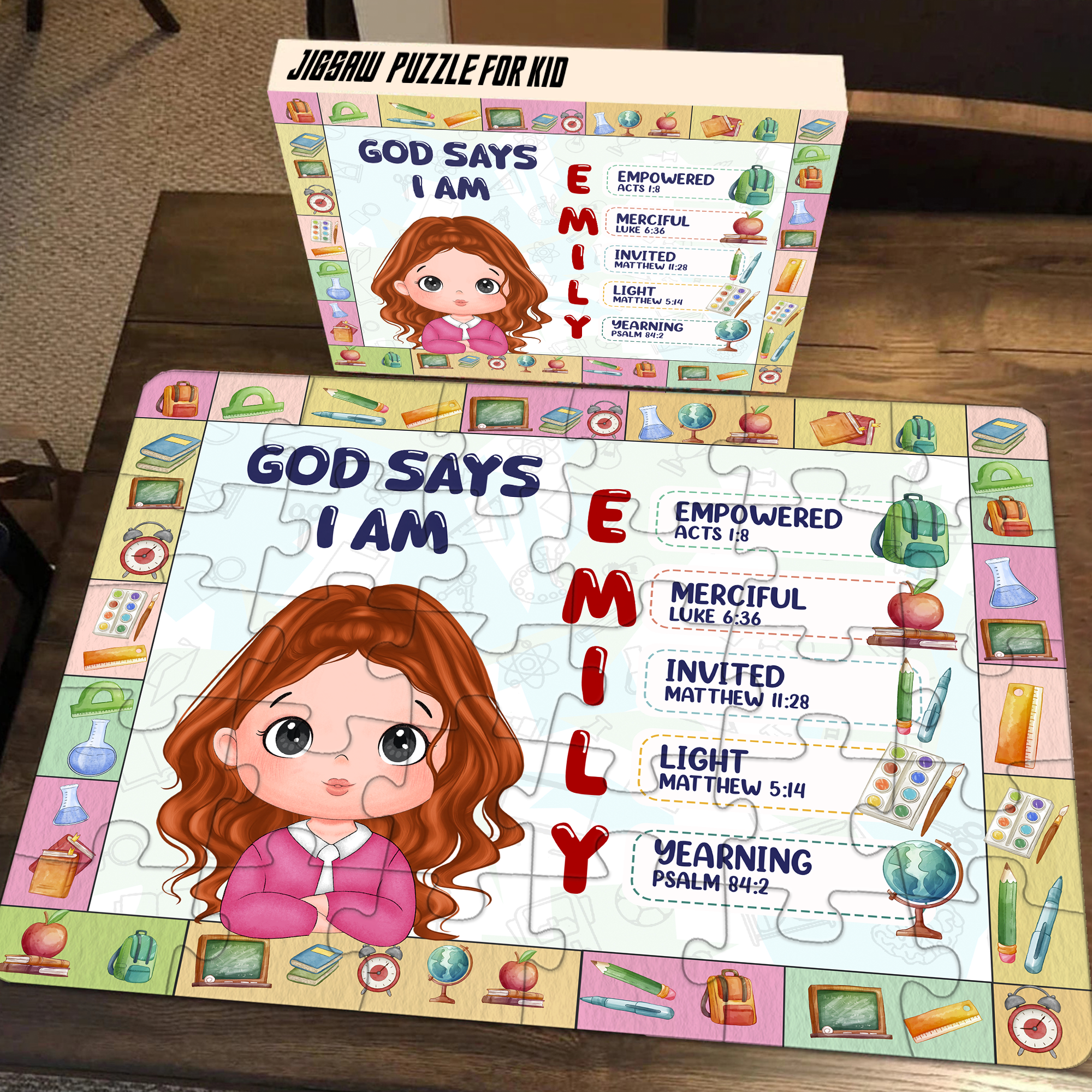 Christmas Gift 2025 - Dream Job - Teacher Puzzle - "God Says I Am ...
