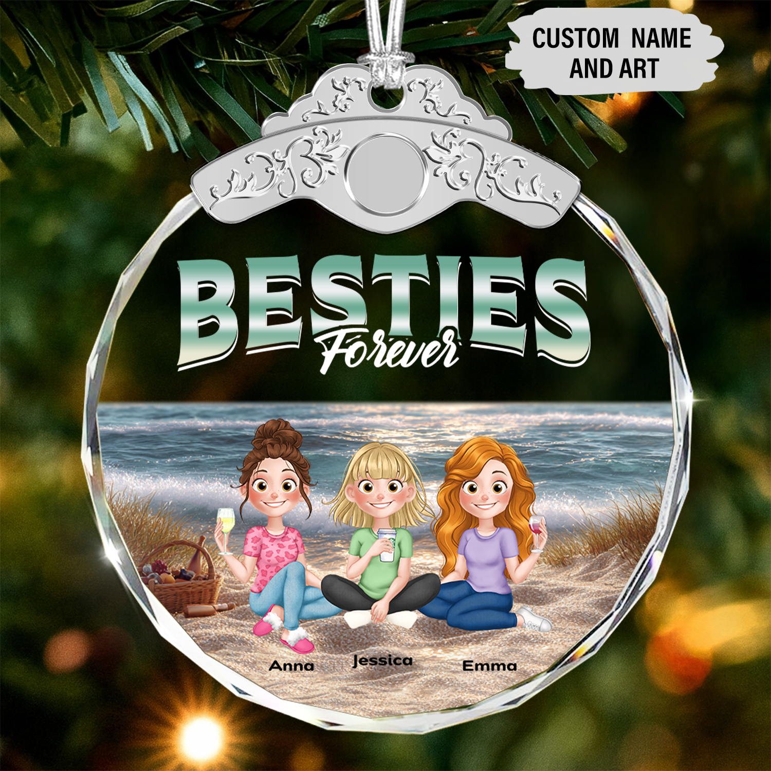 Christmas Gifts - Besties Forever - Bestie Gifts - Personalized Glass ...