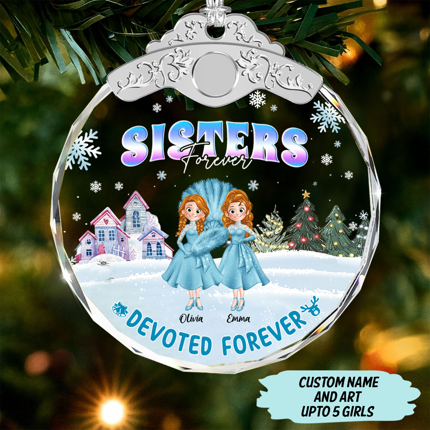 Christmas Gifts - Sisters forever, devoted forever - Gift for Bestie ...