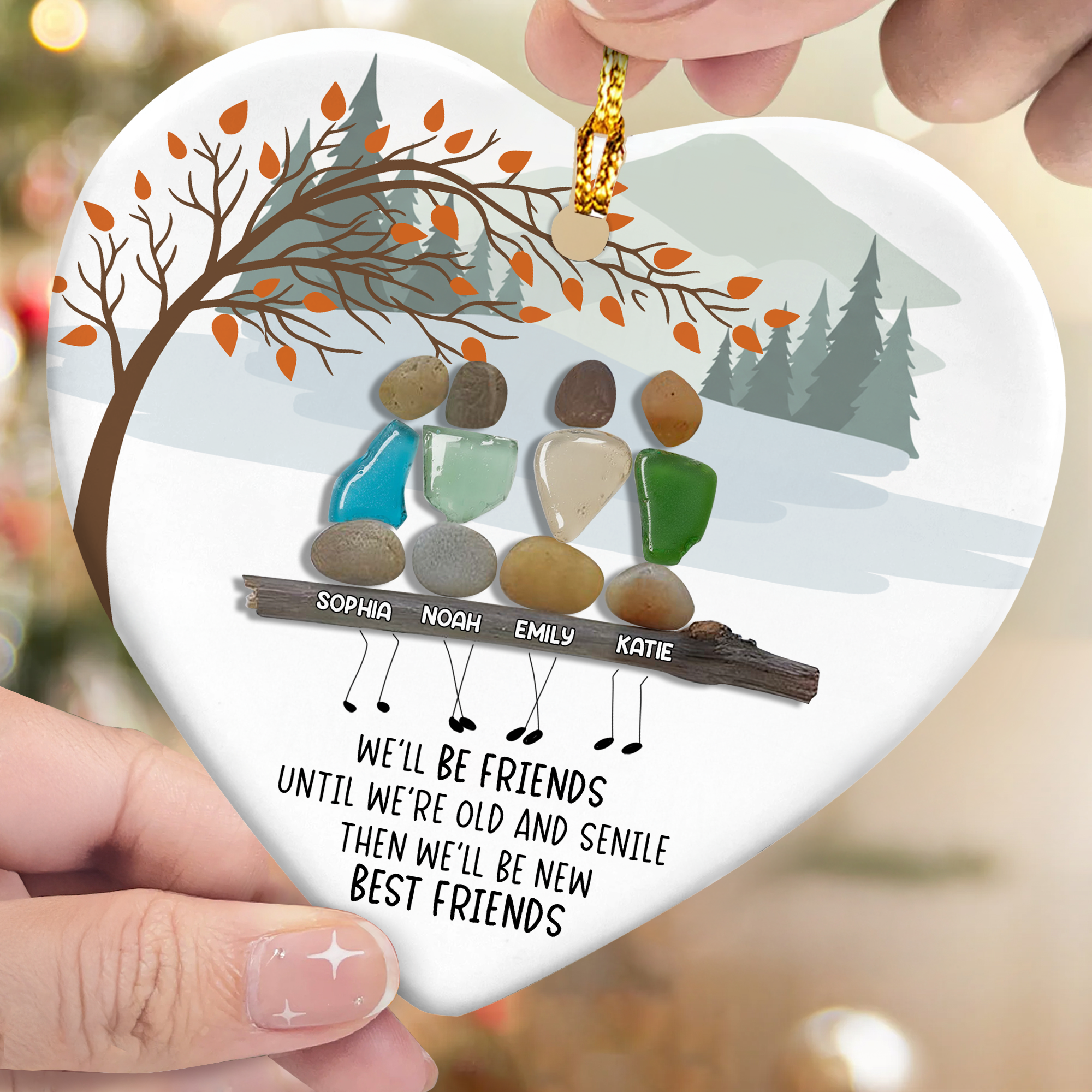 Christmas Ornament - Christmas Ornament - Friends Sea Glass Effect ...