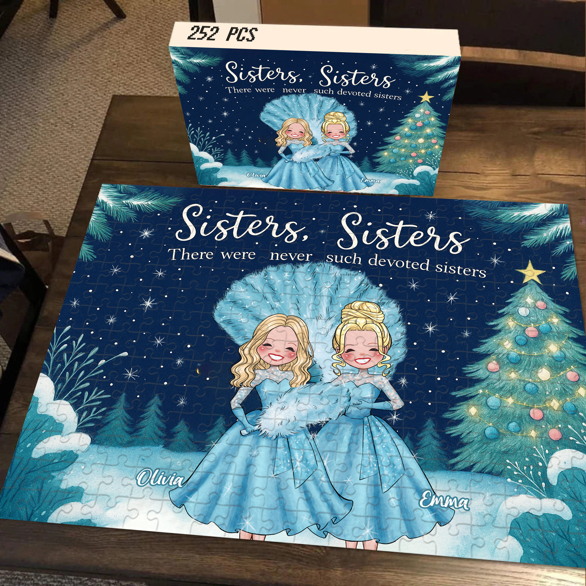 Jigsaw Puzzle Personalized - White Christmas - Sisters Sisters There ...