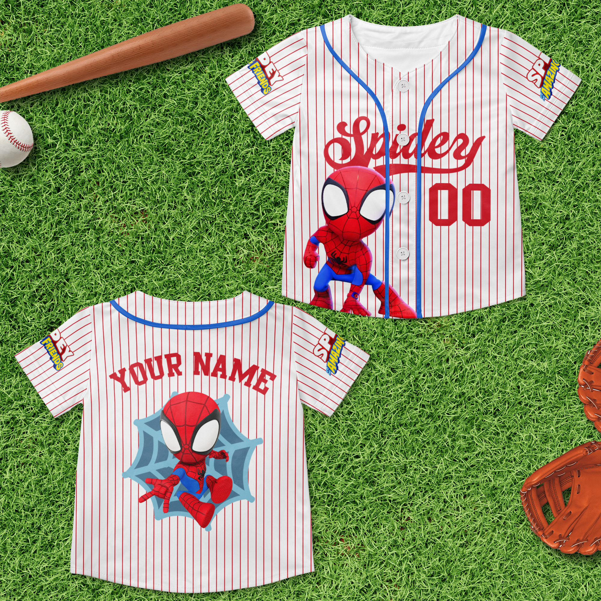 Personalized Set - Personalized Spidey and His Amazing Friends Baseball ...
