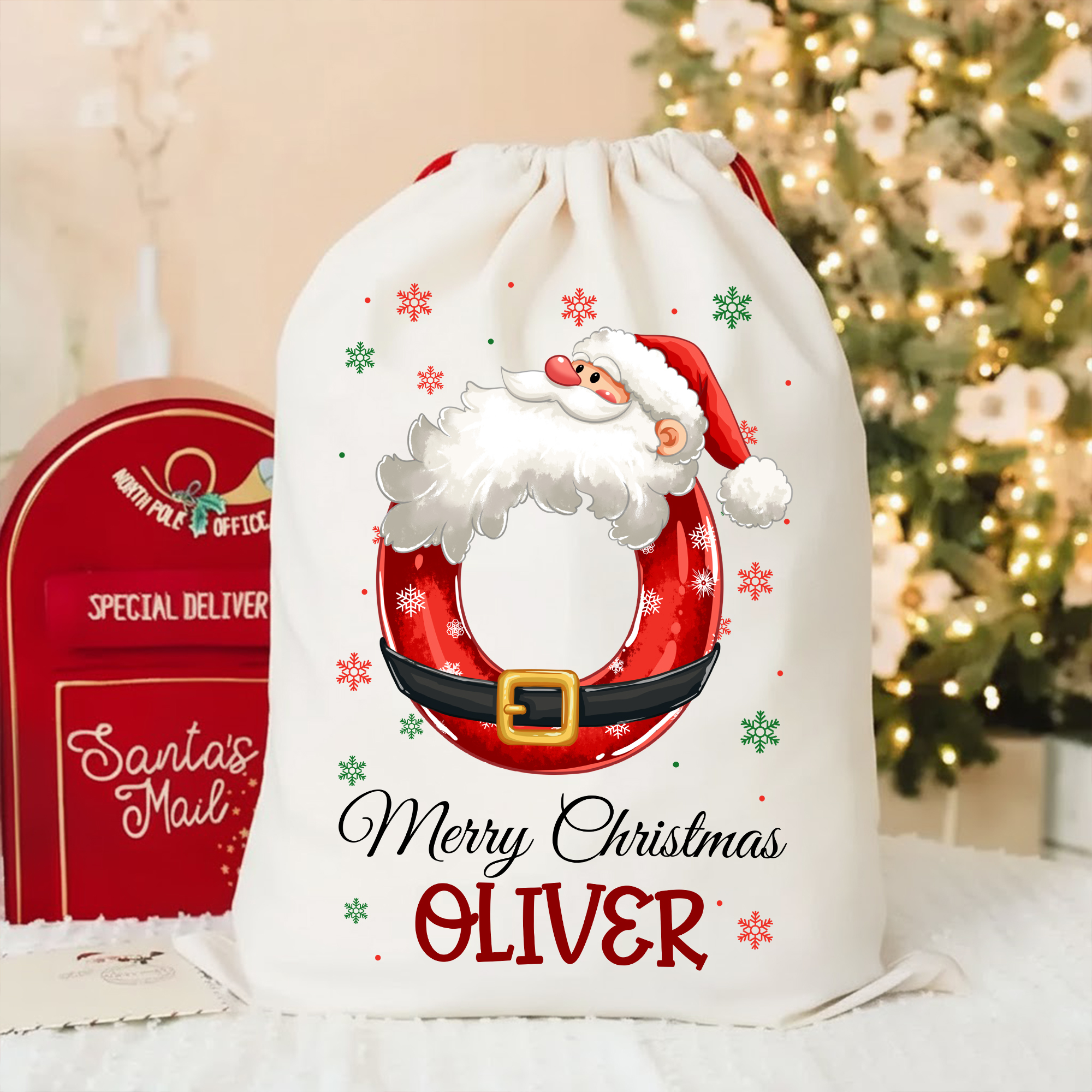 Personalized Santa Sack - Custom Name Christmas Gift Bag for Kids ...