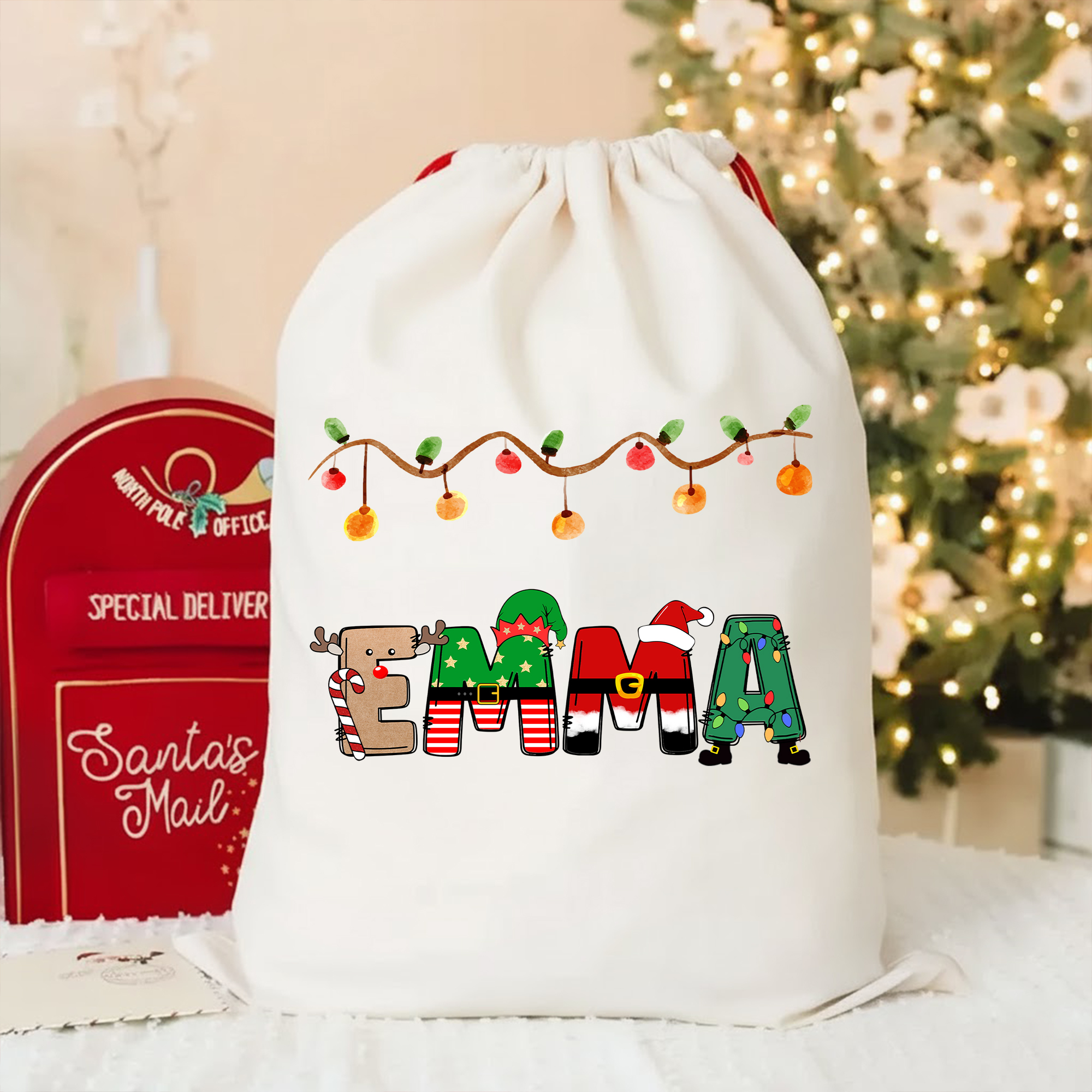 Personalized Santa Sack - Custom Name Christmas Gift Bag for Kids ...