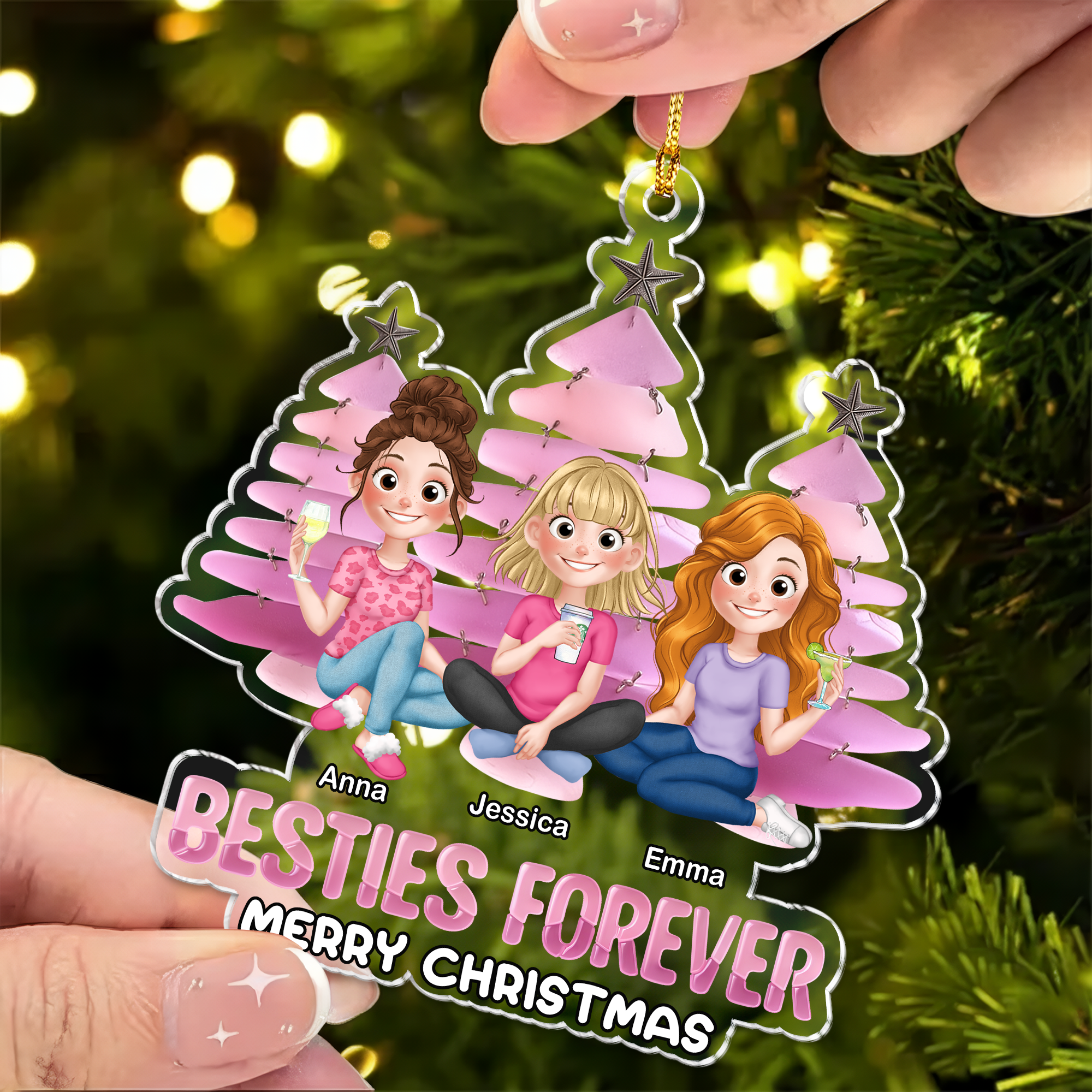 Personalized Christmas Ornament - BESTIES FOREVER - Gifts For Sisters ...