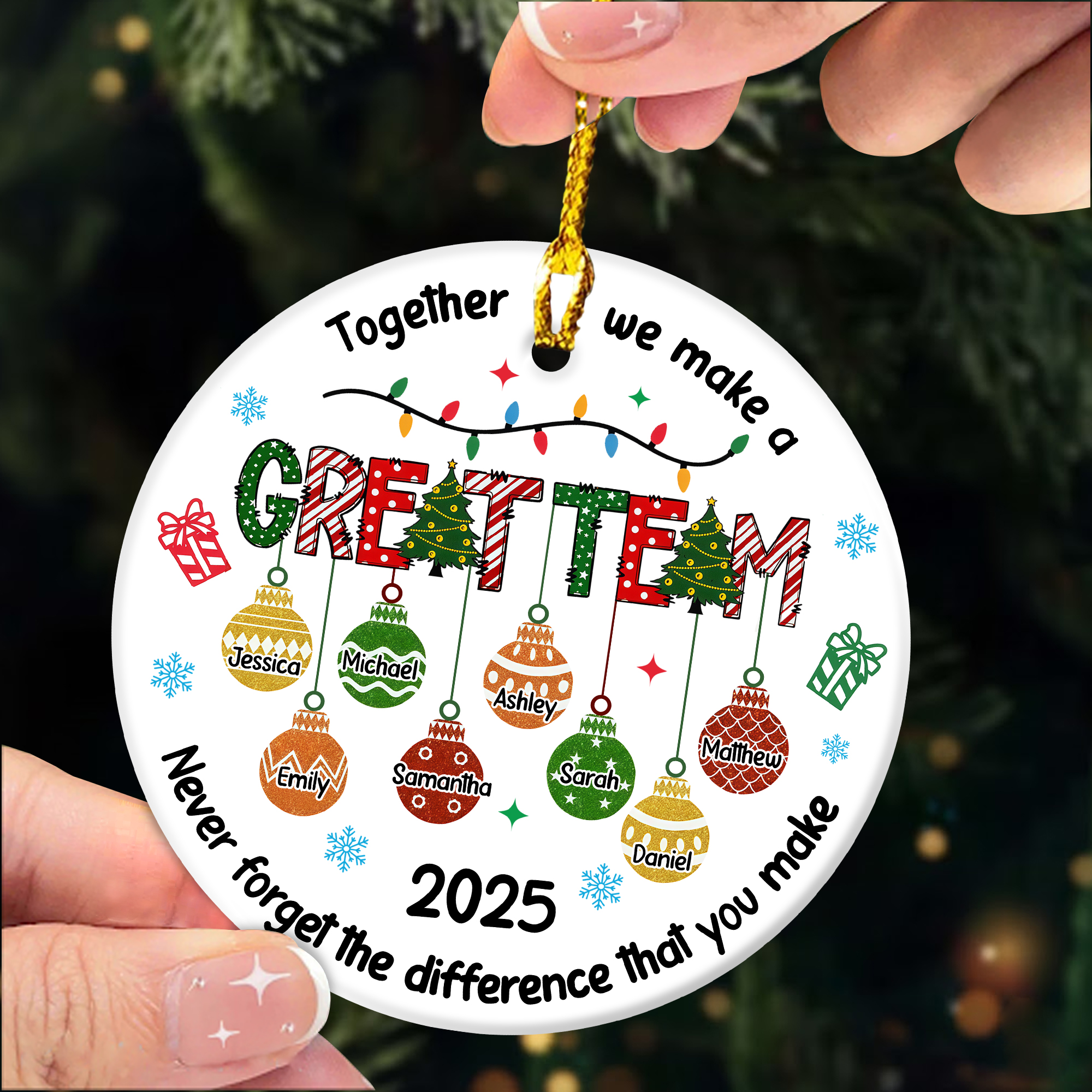 Gift for Coworker - Great Team - Custom Office Christmas Gift, Employee ...